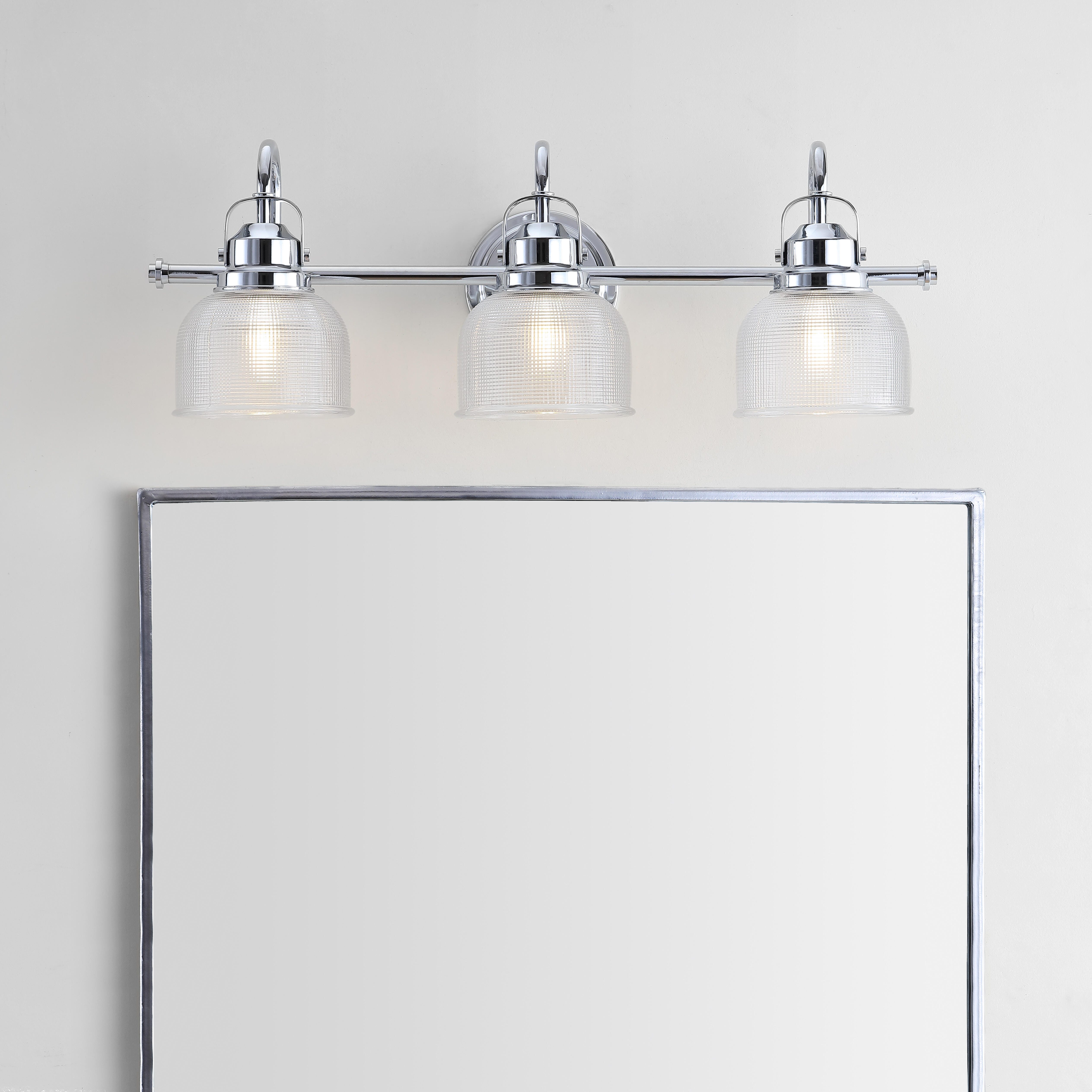 Click here for Jonathan Y 3-Light Small Sconce  Chrome/Clear prices