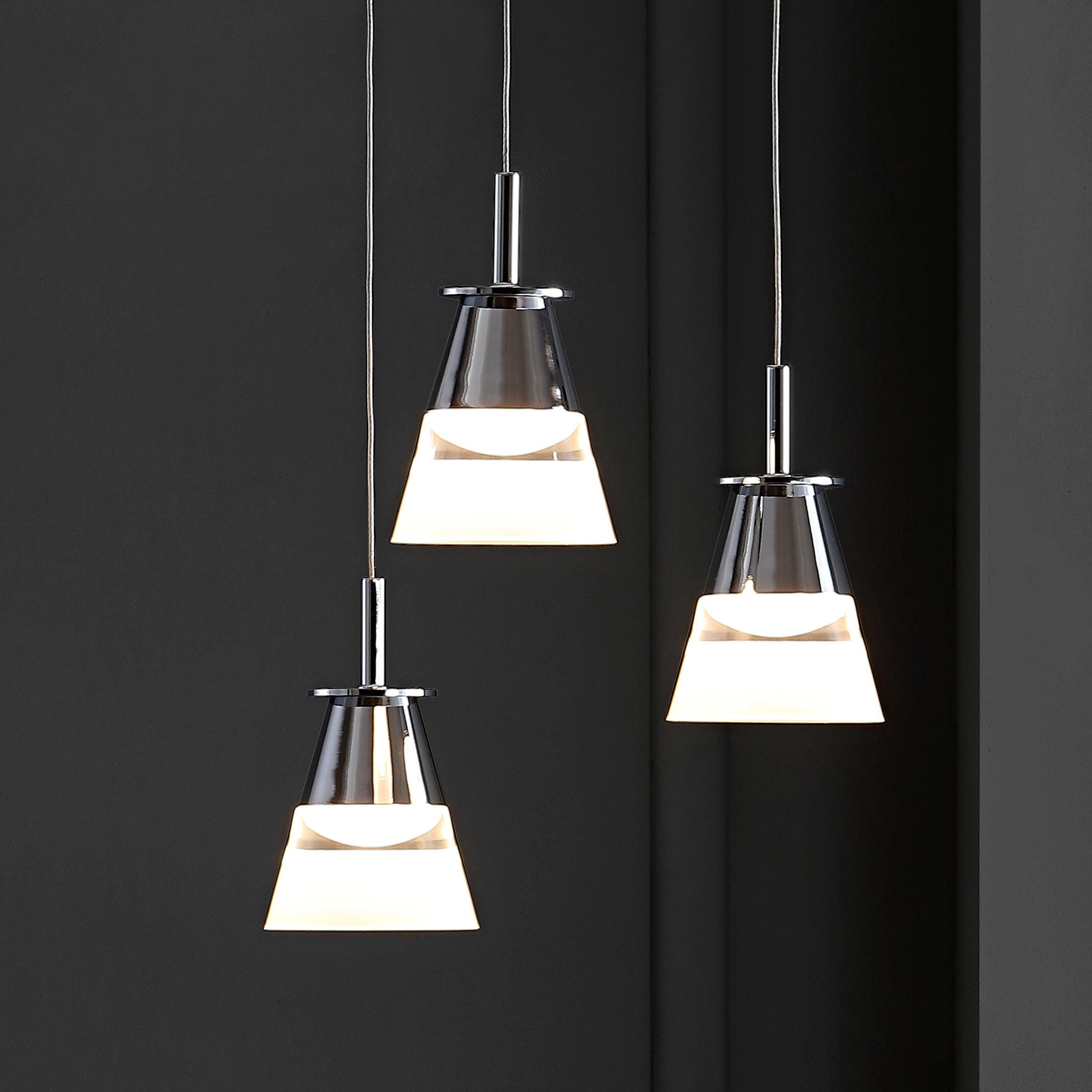 Click here for Jonathan Y Cluster Pendant Light  Chrome/White prices