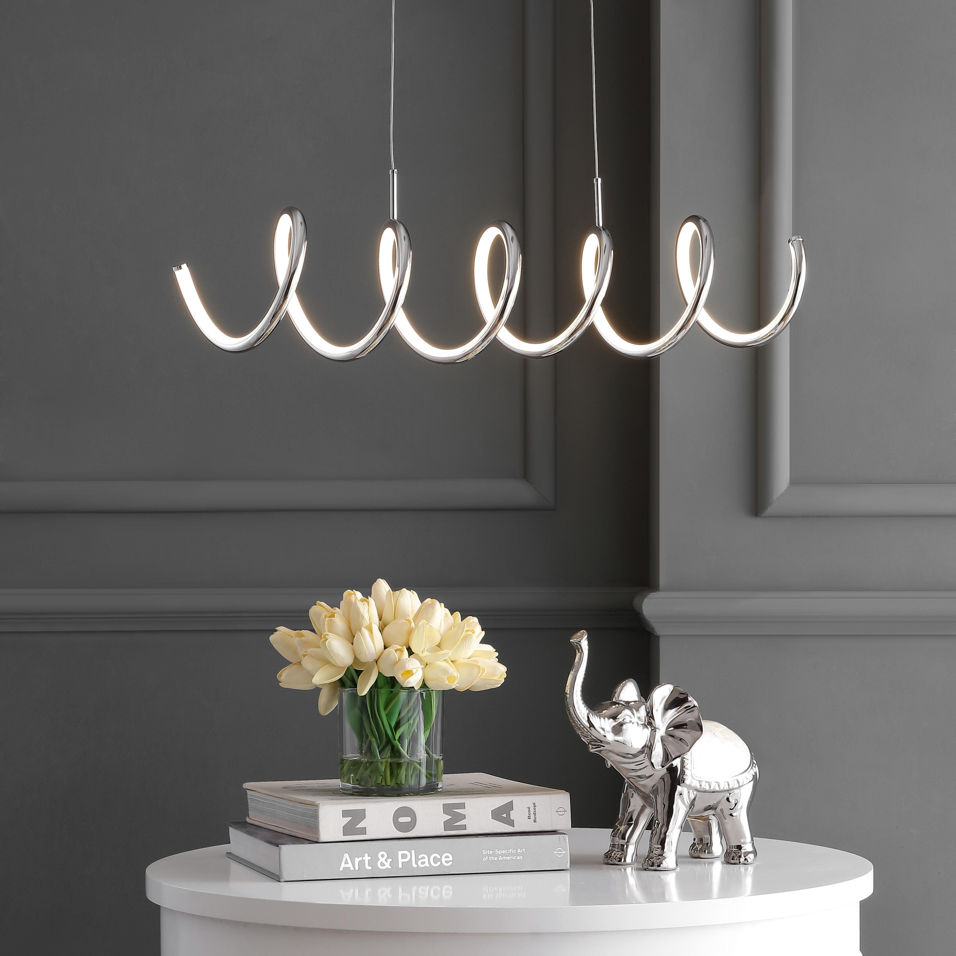 Click here for Jonathan Y 31 Linear Pendant Light  Chrome prices