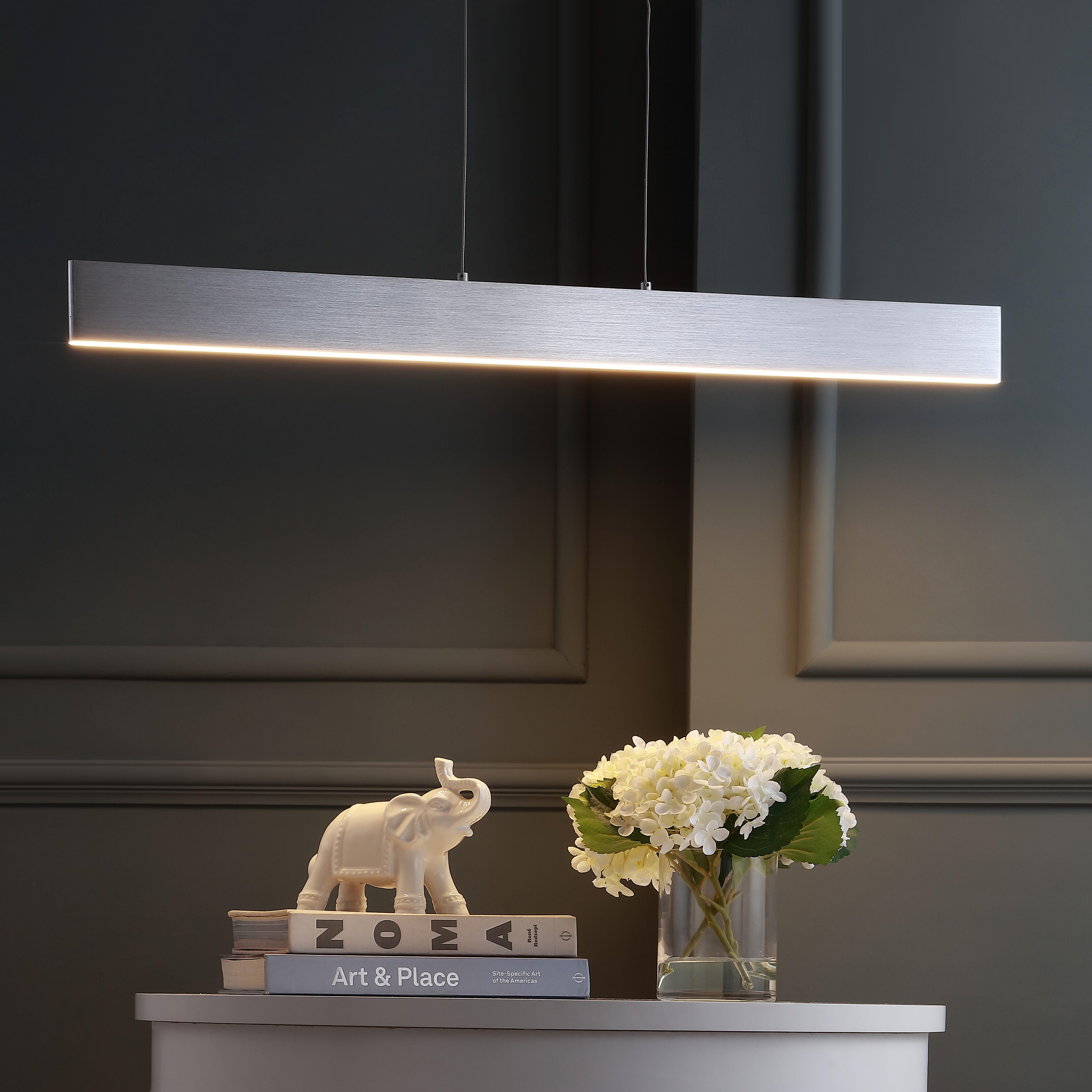 Click here for Jonathan Y Draper LED Pendant Light  Brushed Alumi... prices