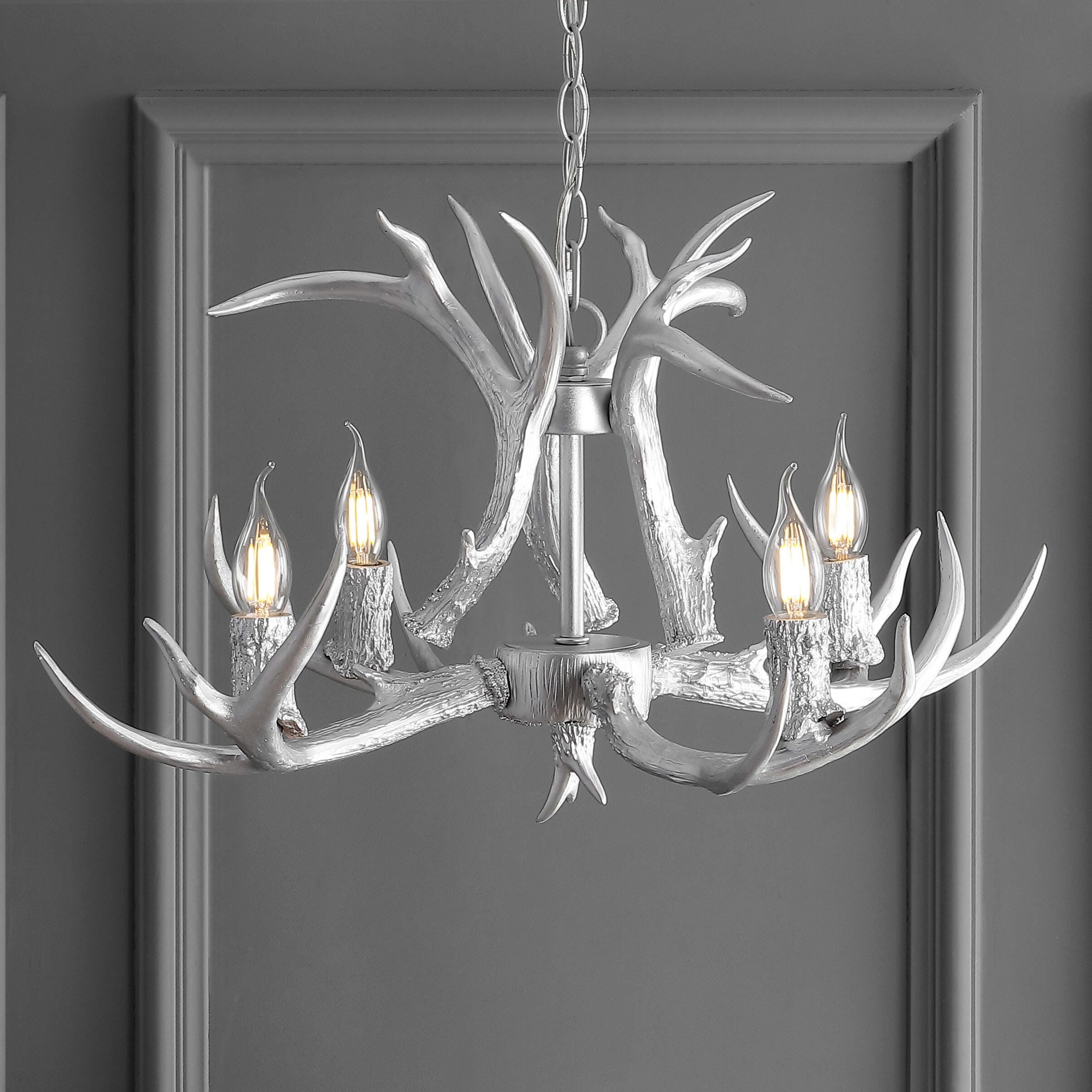 Click here for Jonathan Y Eldora 4-Light LED Chandelier  Silver prices