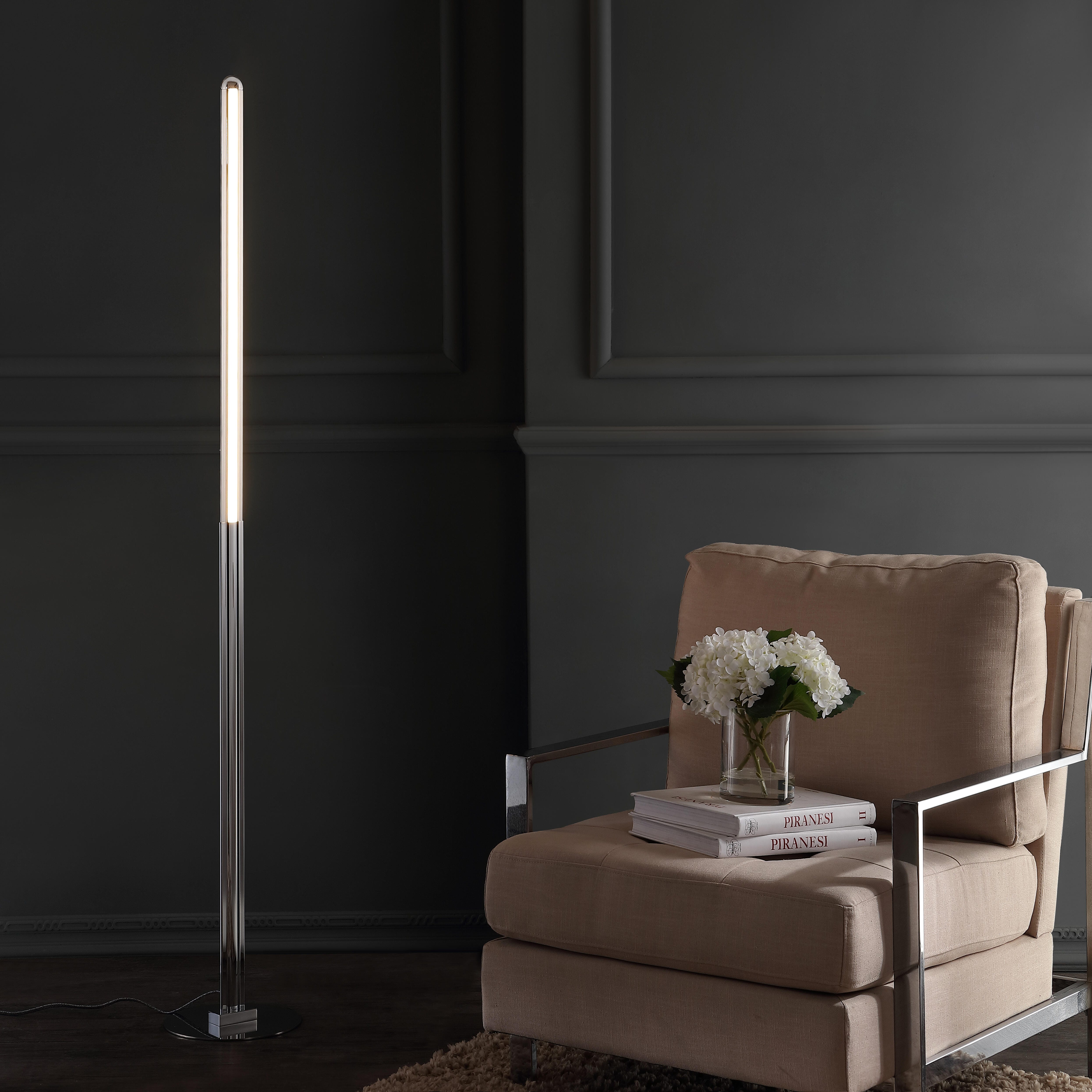 Click here for Jonathan Y Roxanna Floor Lamp  Chrome prices