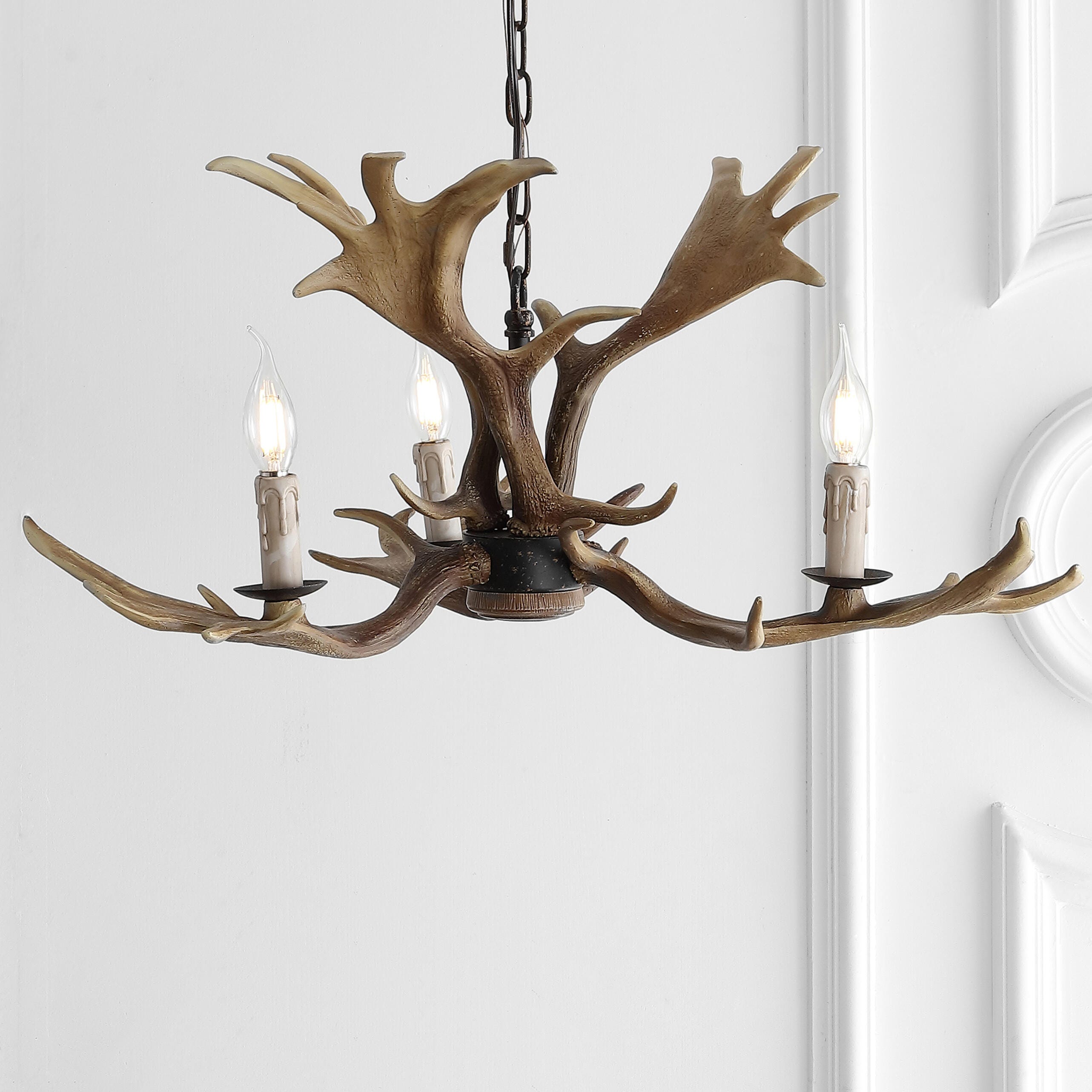Click here for Jonathan Y Speller 3-Light Chandelier  Brown prices
