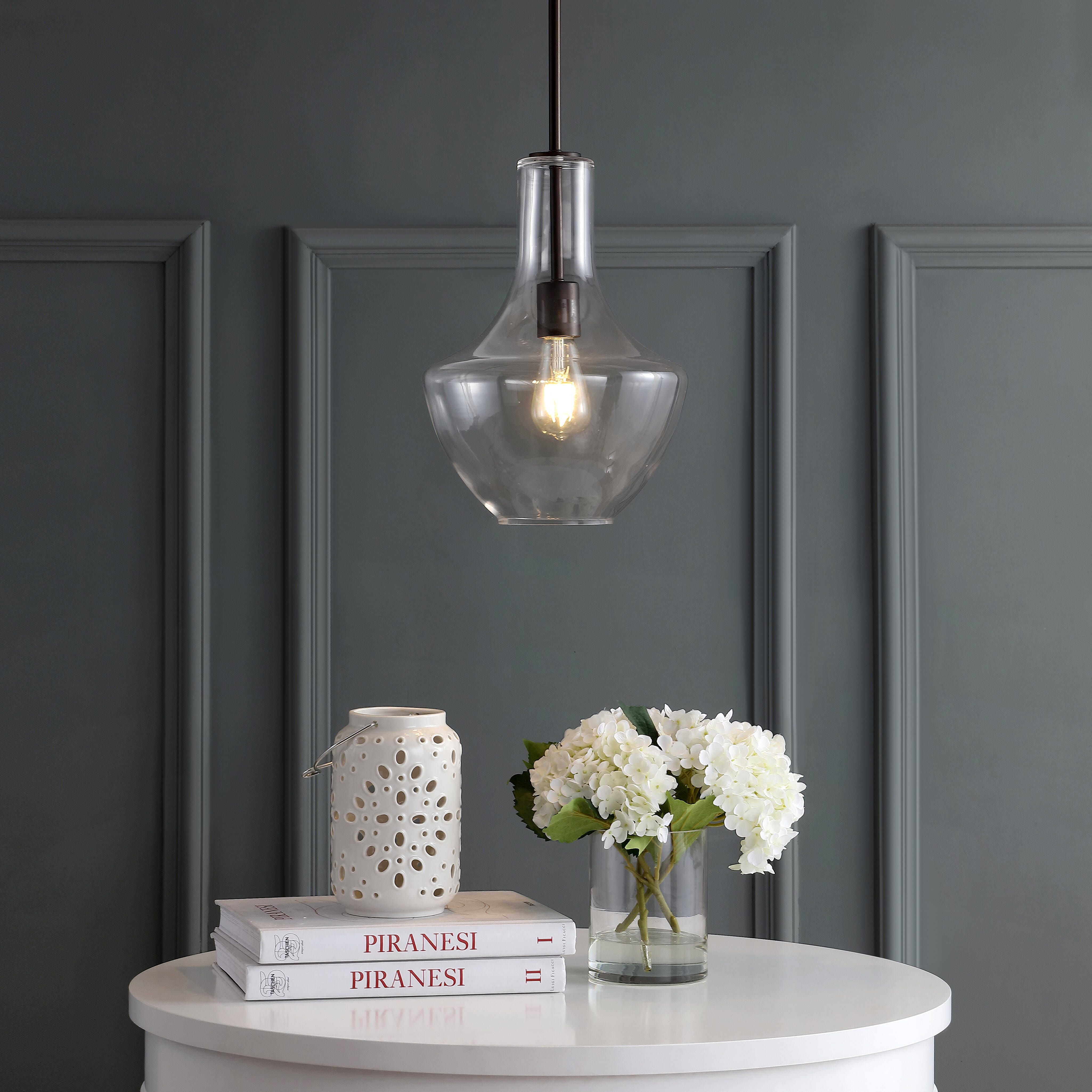 Click here for Jonathan Y Watts LED Pendant Light  Oil Rubbed Bro... prices