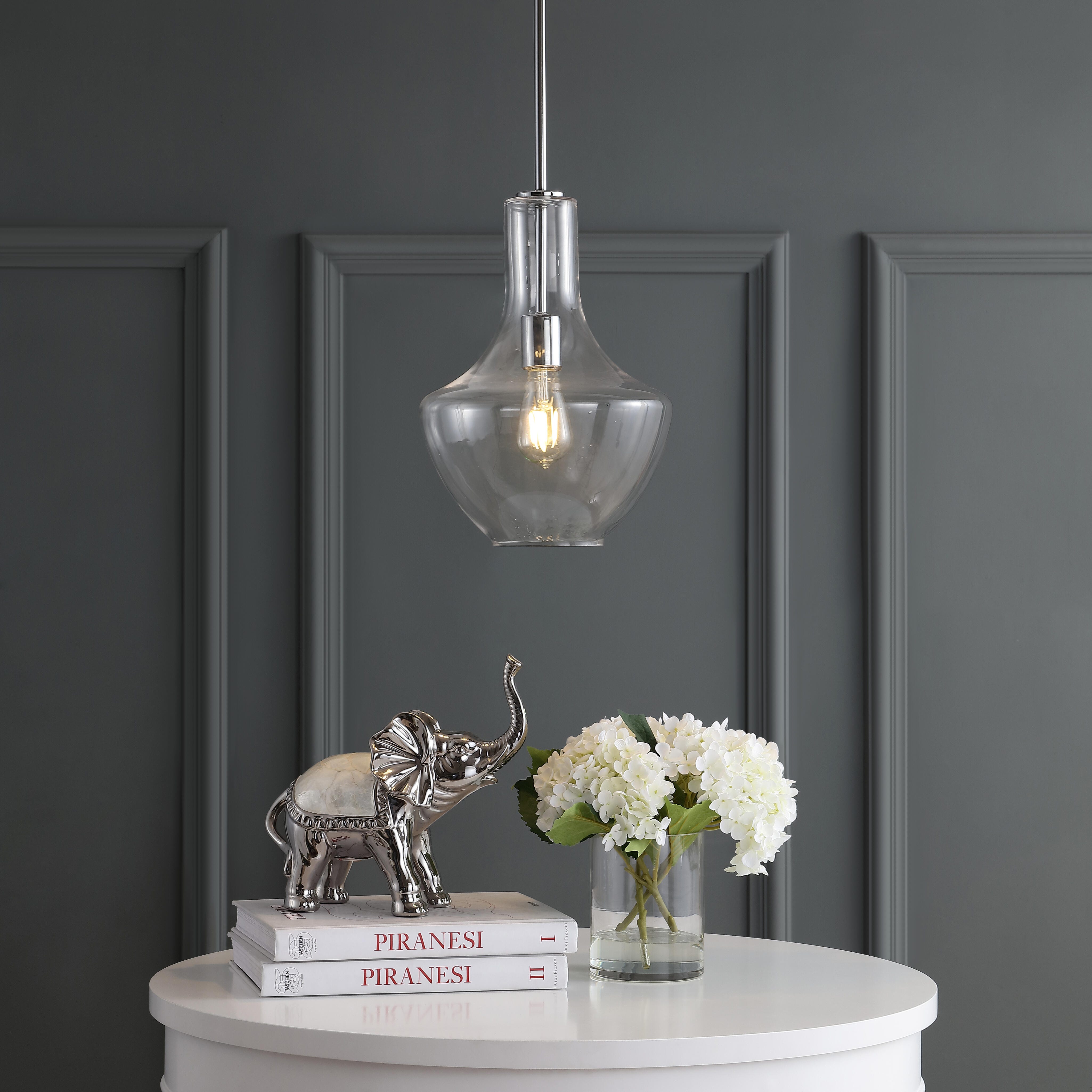 Click here for Jonathan Y Watts LED Pendant Light  Chrome/Clear prices