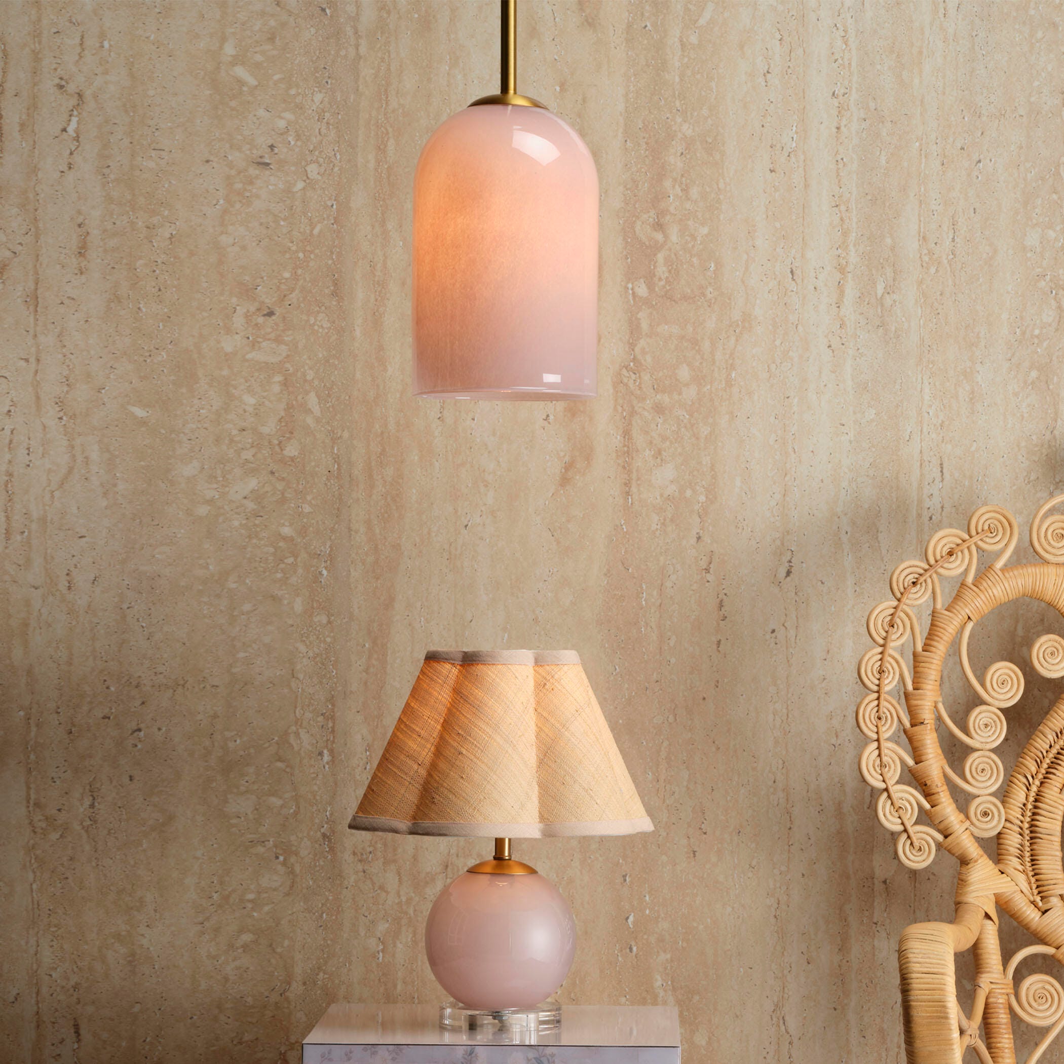 Click here for Relaxed Elegance Carrie Pendant Light  Pink prices