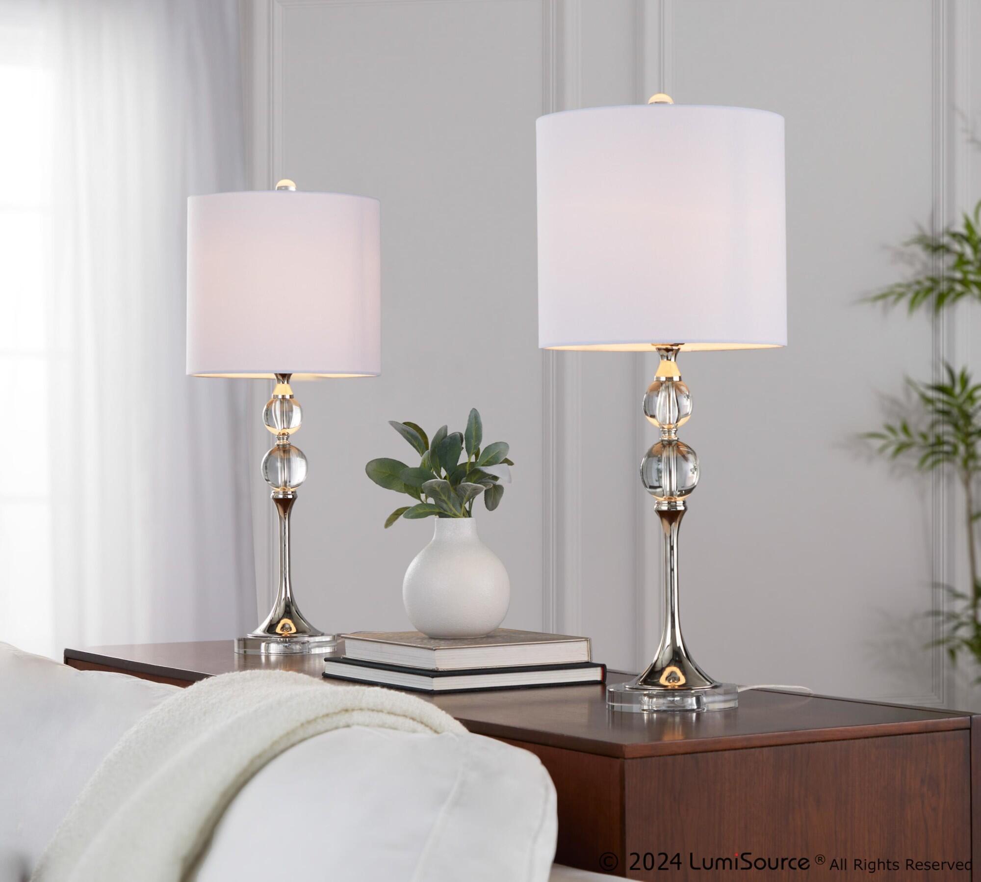 Click here for LumiSource Clara Table Lamp (Set of 2)  Clear prices