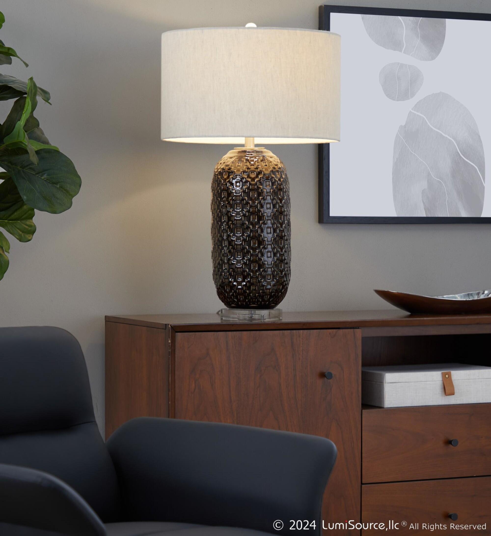 Click here for LumiSource Onyx Table Lamp  Gray prices