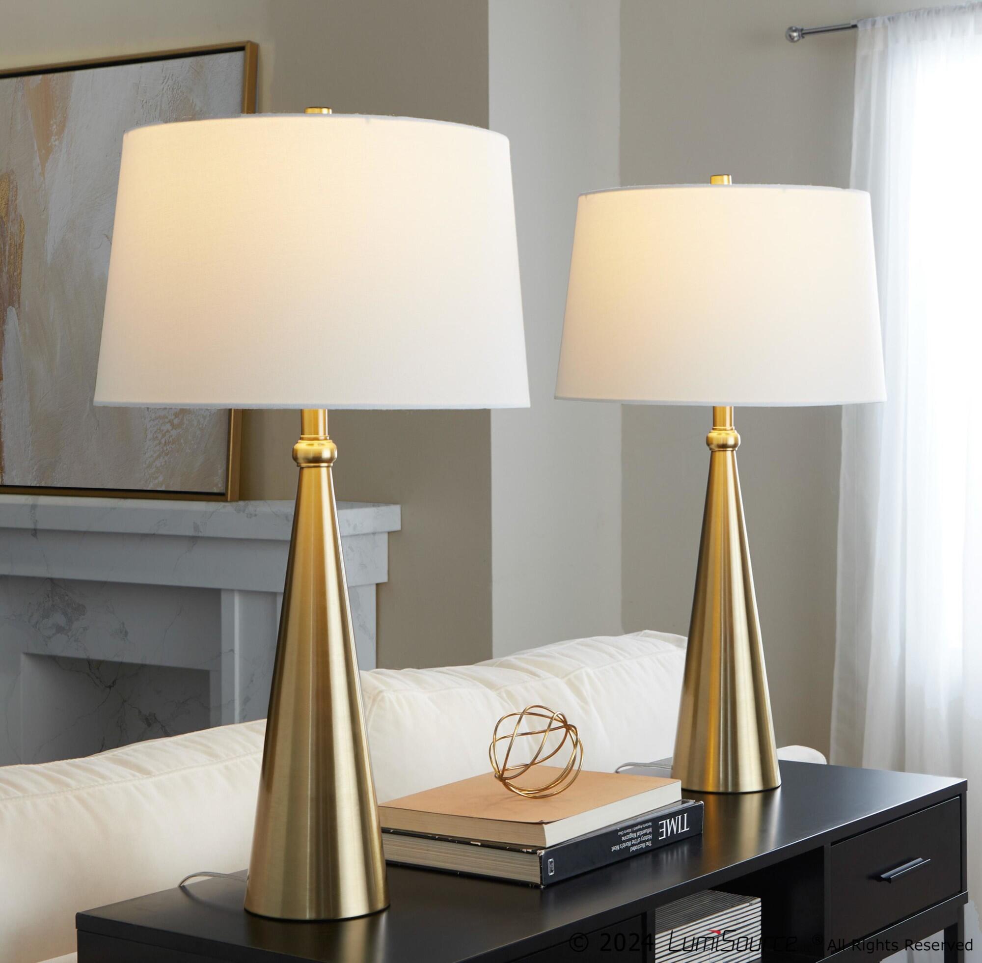 Click here for LumiSource Cone Table Lamp (Set of 2)  Gold prices