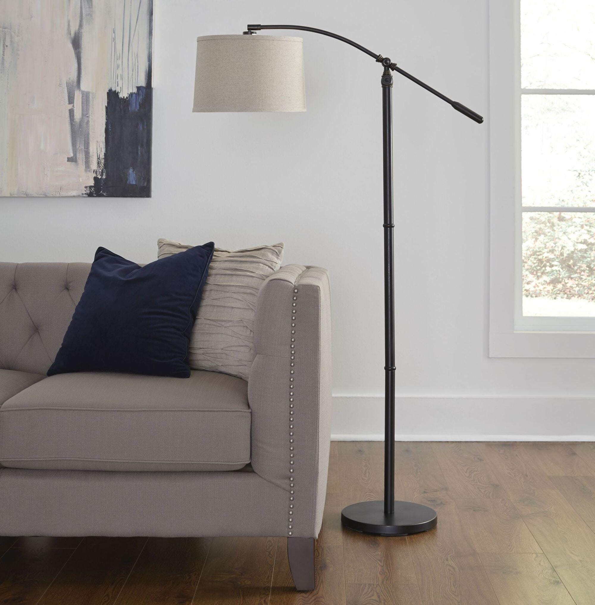 Click here for Exalted Living Tall Arm Floor Lamp  Brown prices