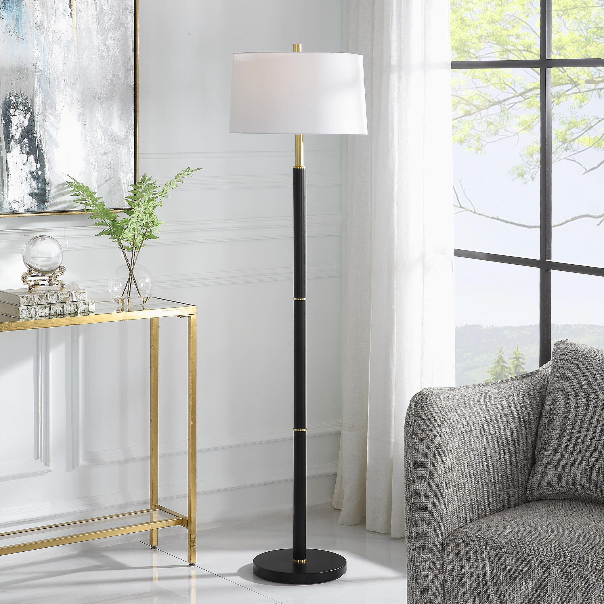 Click here for Exalted Living Rings Floor Lamp  Black prices