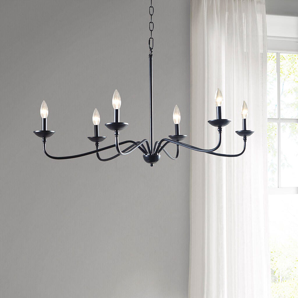 Click here for Ink+Ivy Brighton 6-Light Chandelier  Matte Black prices