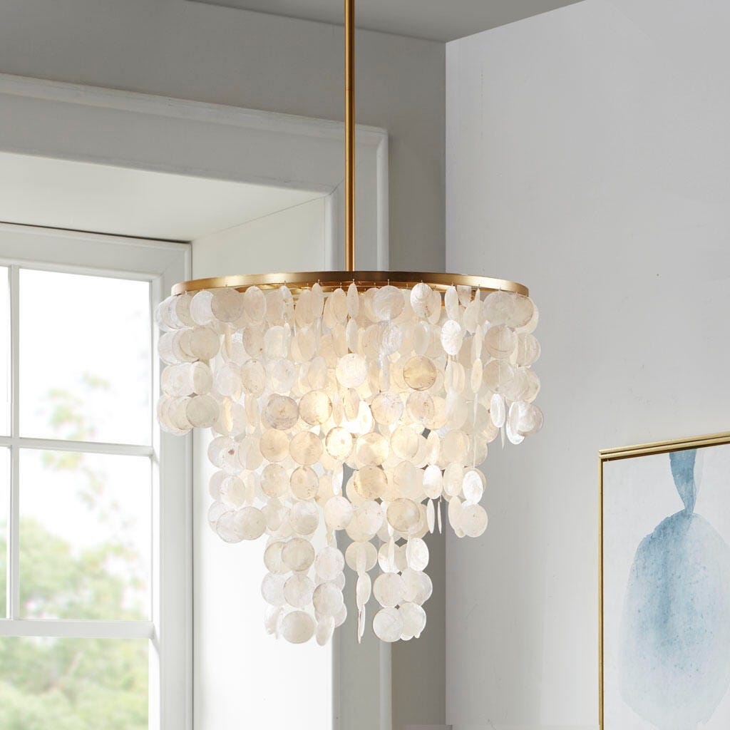 Click here for Ink+Ivy Isla 1-Light Chandelier  White prices