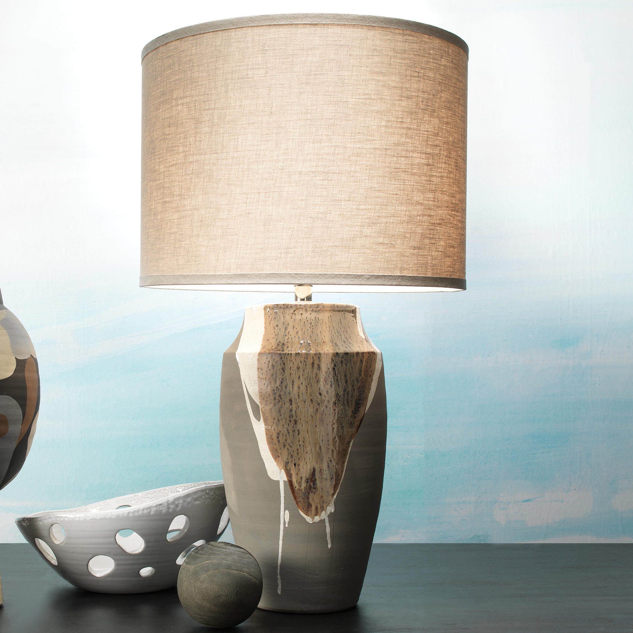 Click here for Relaxed Elegance Canyon Table Lamp  Gray prices