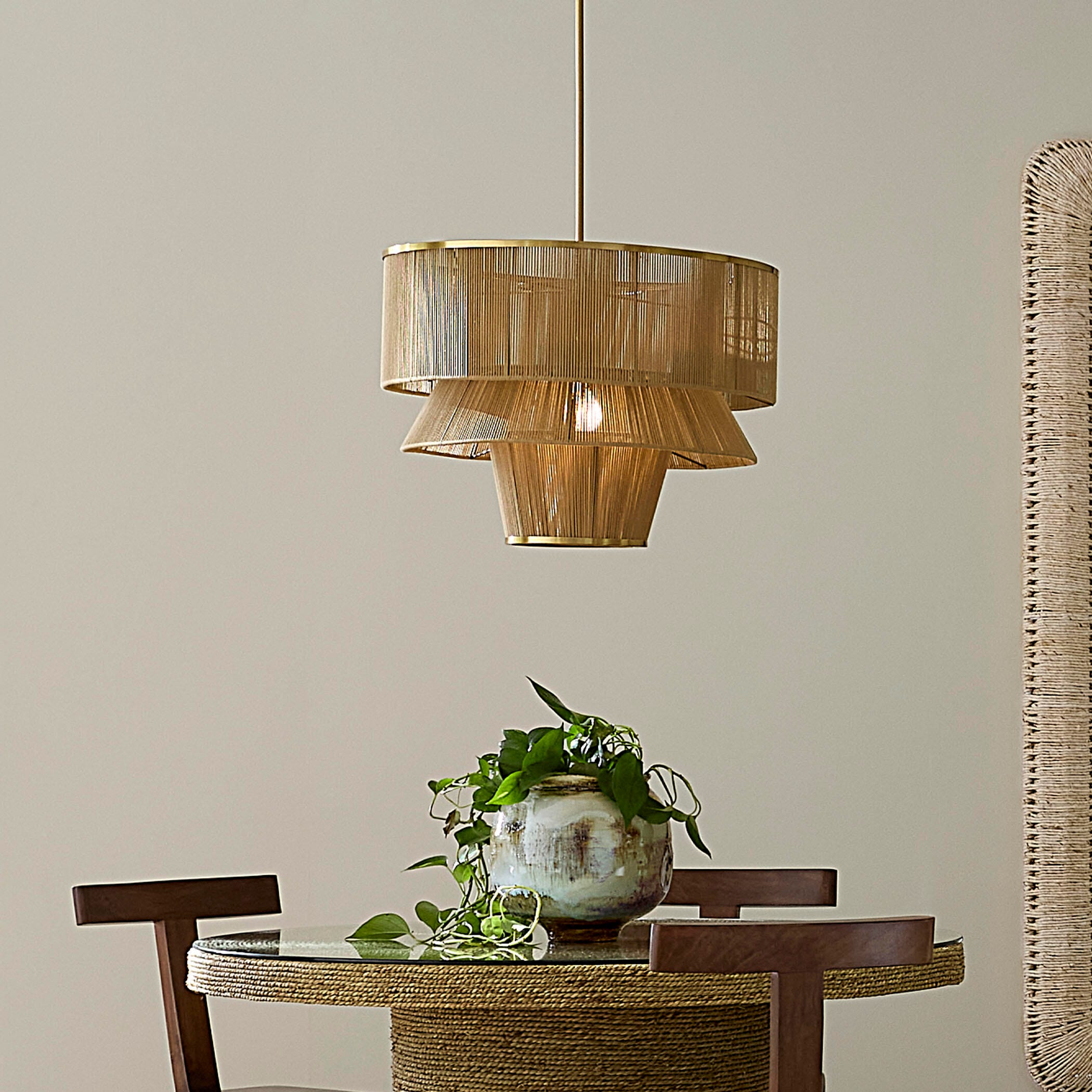 Click here for Relaxed Elegance Eliza 1-Light Chandelier  Natural prices