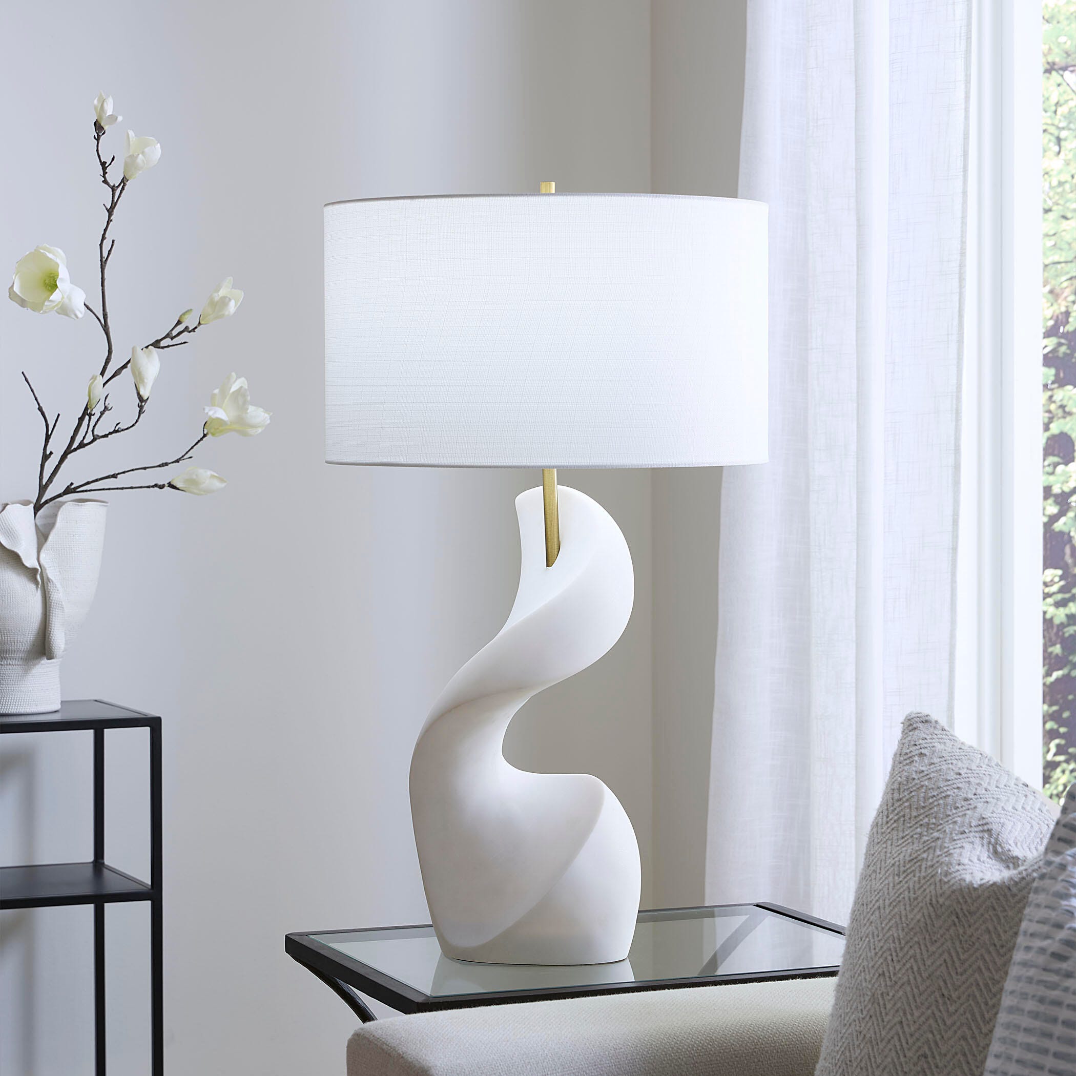 Click here for Relaxed Elegance Ezra Table Lamp  White prices