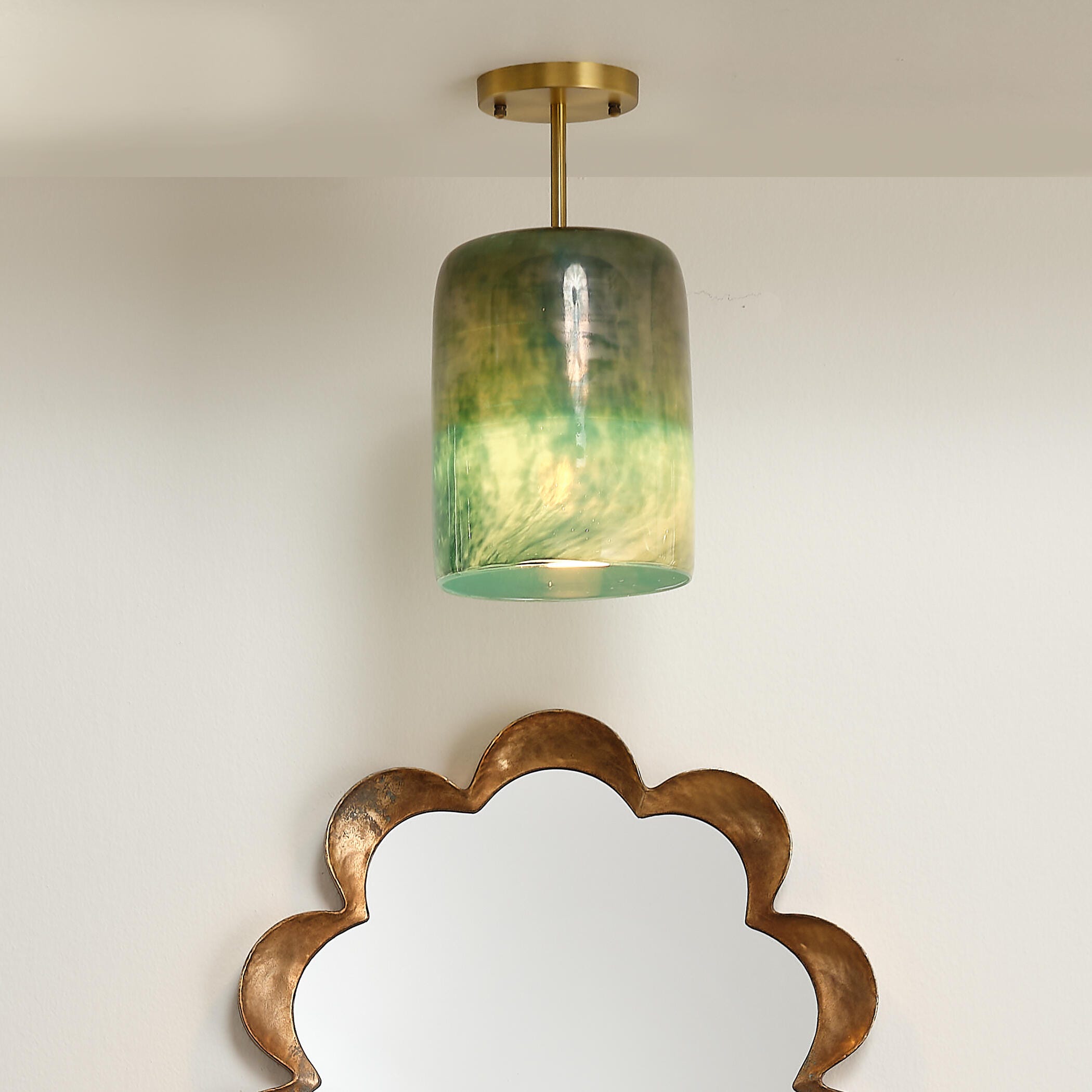 Click here for Relaxed Elegance Selene Flush Mount Light  Aqua prices