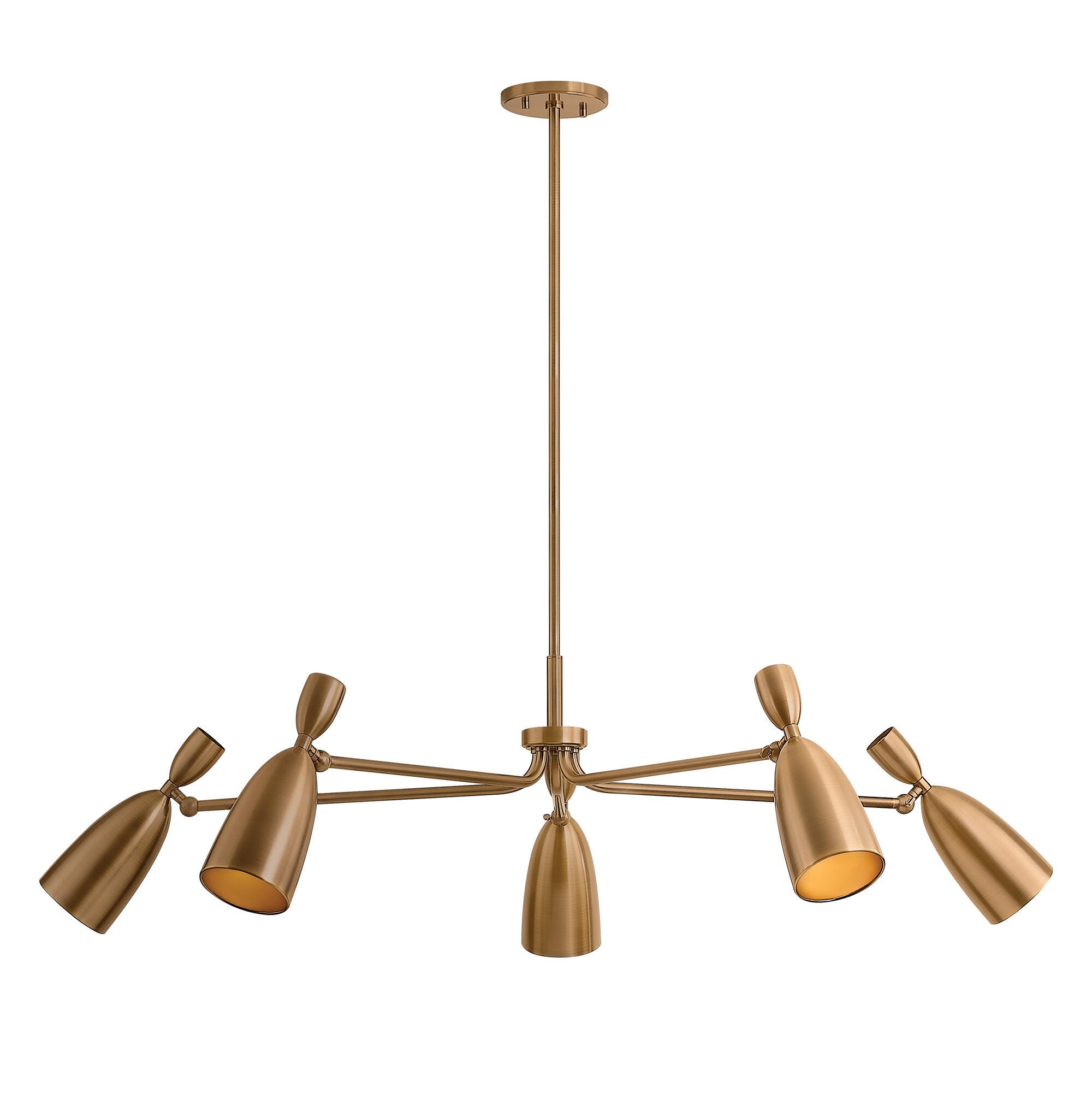 Click here for Ashley Luxe Tapered Cone Chandelier  Brass prices