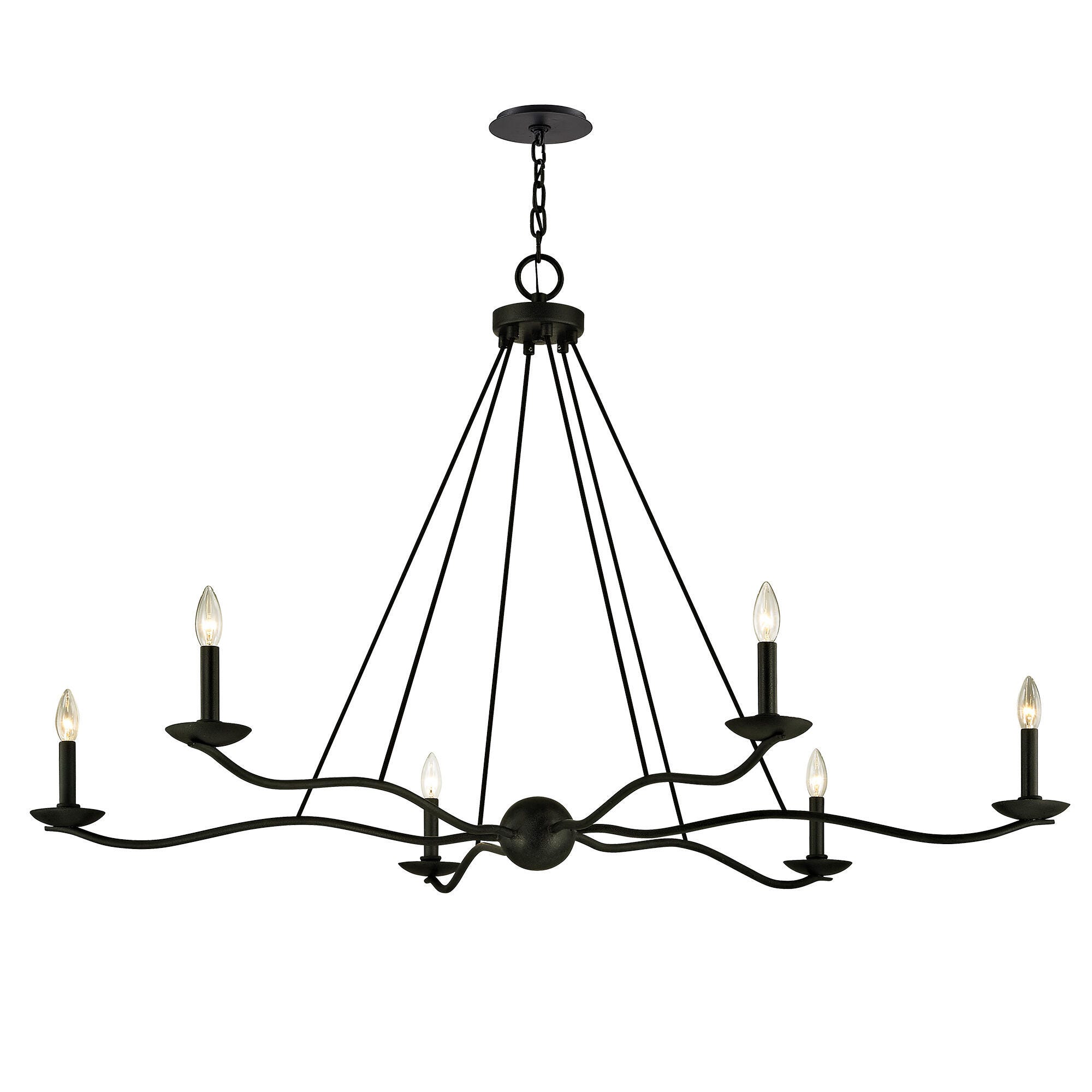 Click here for Ashley Luxe Curved Candle Chandelier  Iron prices