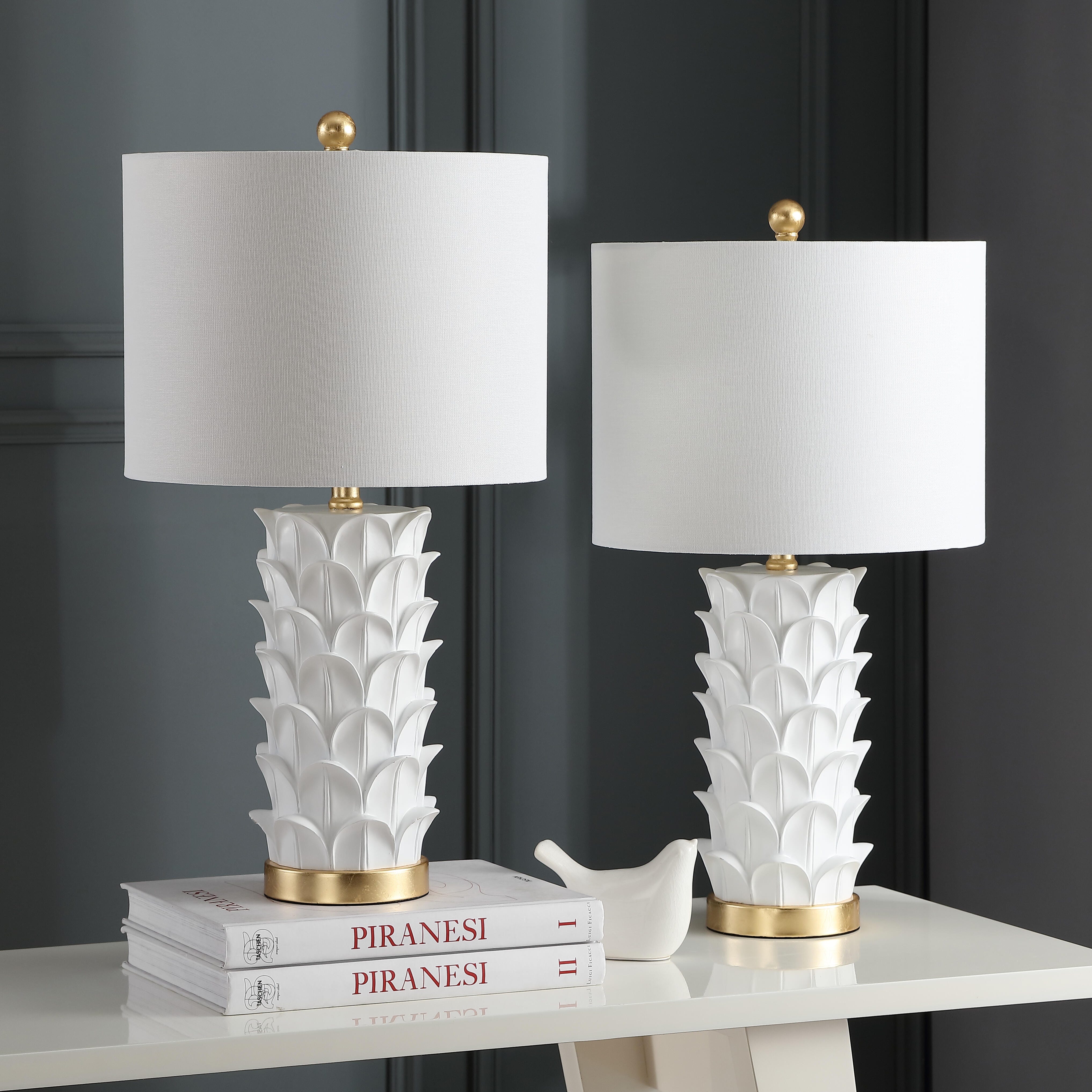 Click here for Safavieh Nico Table Lamp (Set of 2)  White/Gold Le... prices