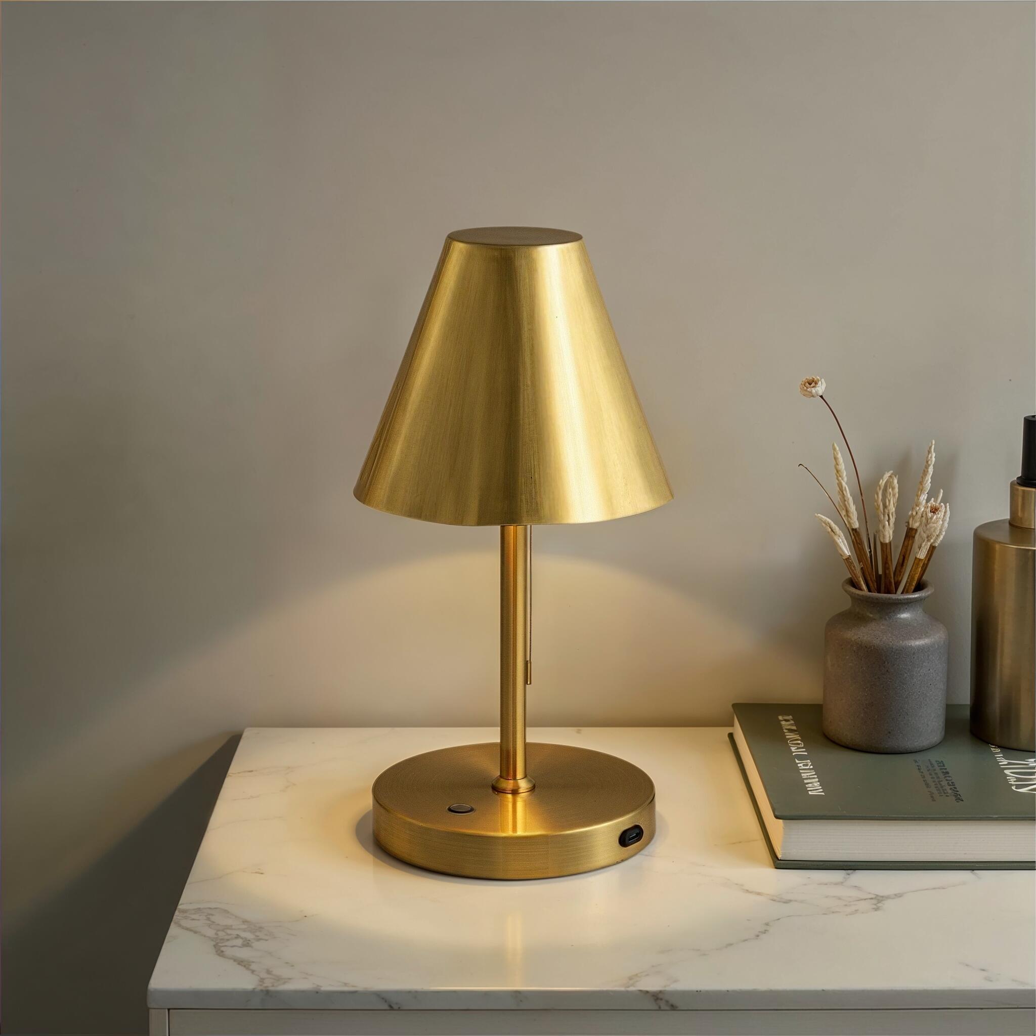Click here for Storied Home LED Rechargeable Table Lamp  Gold prices