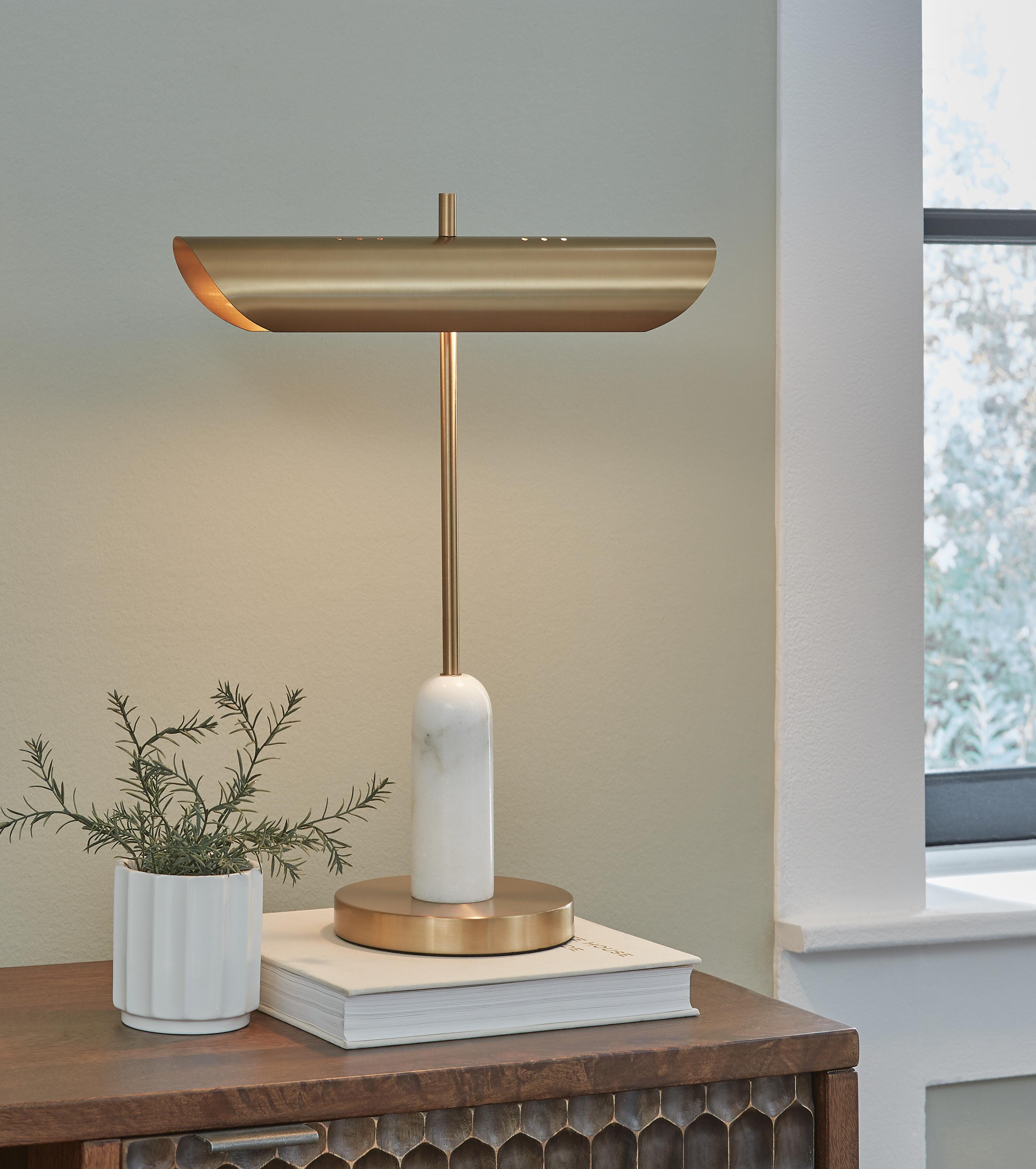 Click here for Rowleigh Desk Lamp  Gold Finish/White prices