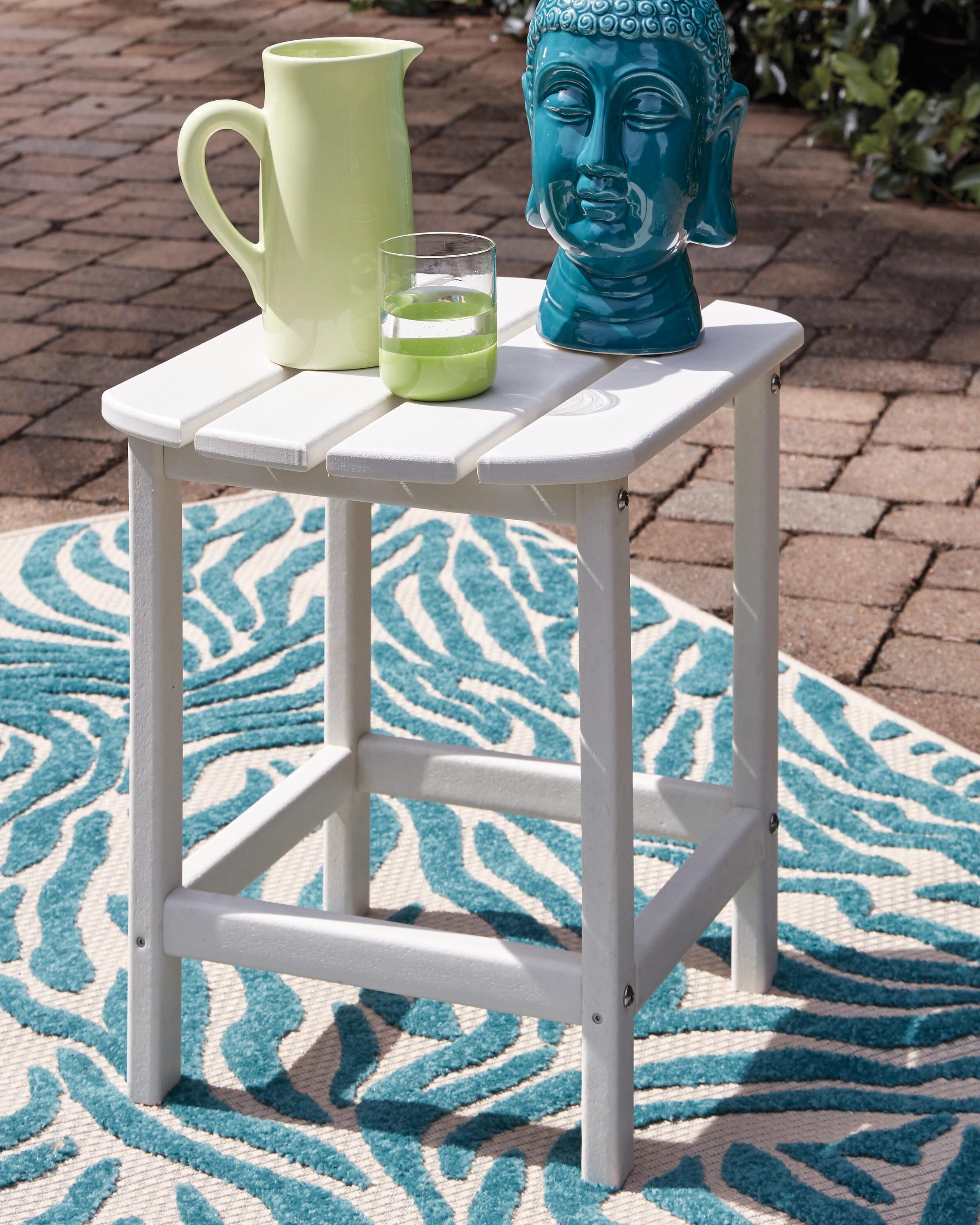 Click here for Sundown Treasure Outdoor End Table   White prices