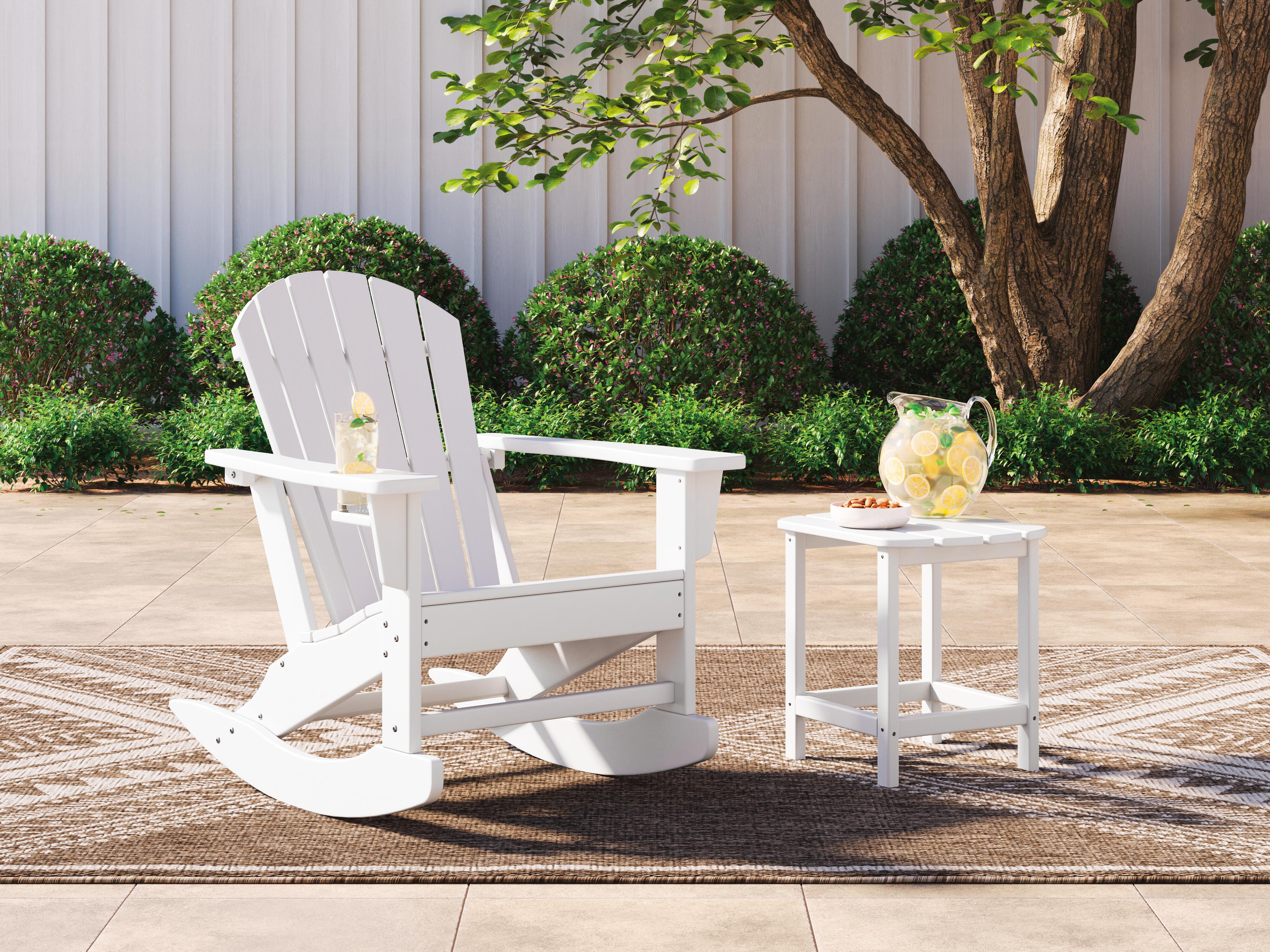 Click here for Sundown Treasure Outdoor Chair with End Table  Whi... prices