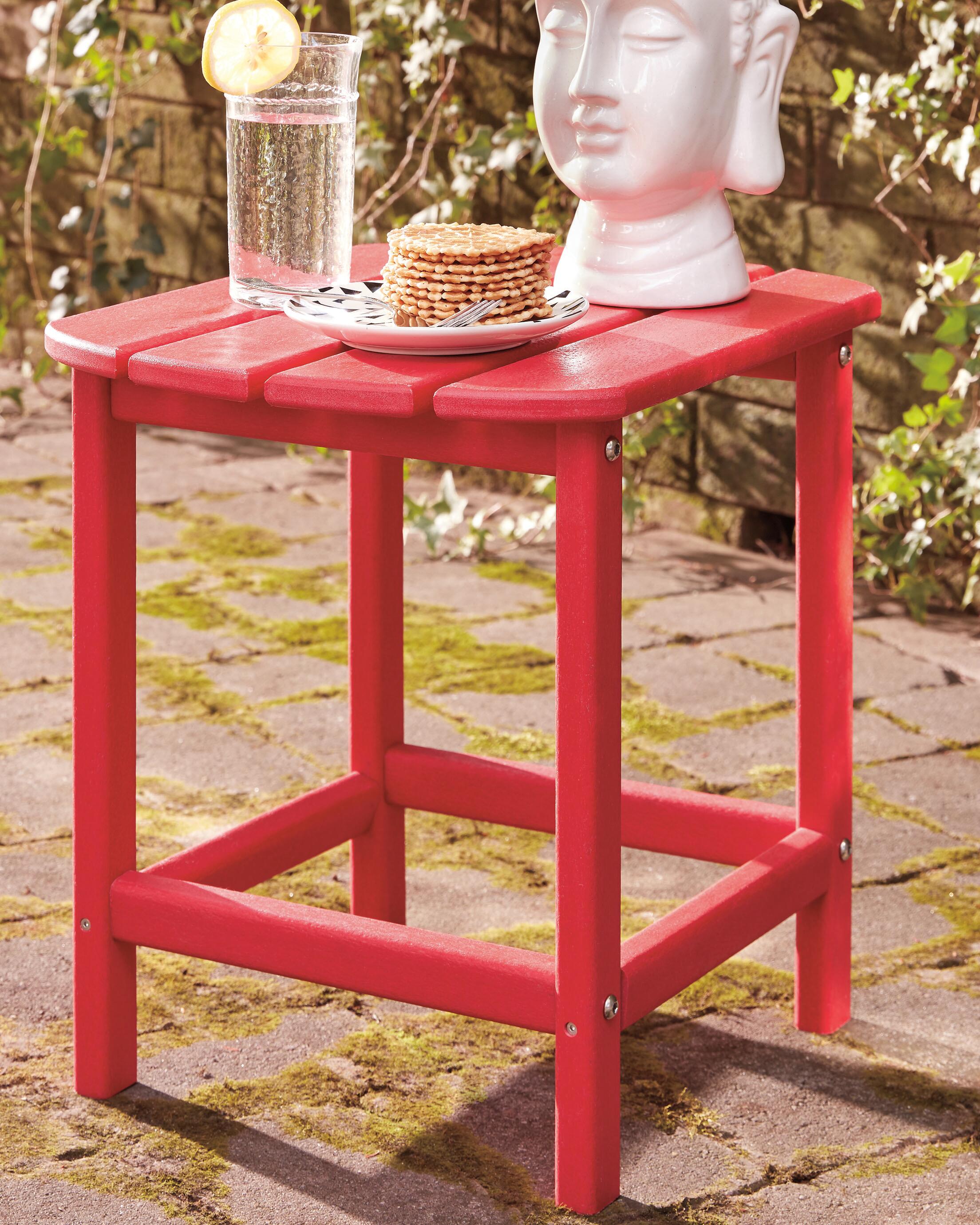 Click here for Sundown Treasure Outdoor End Table   Red prices