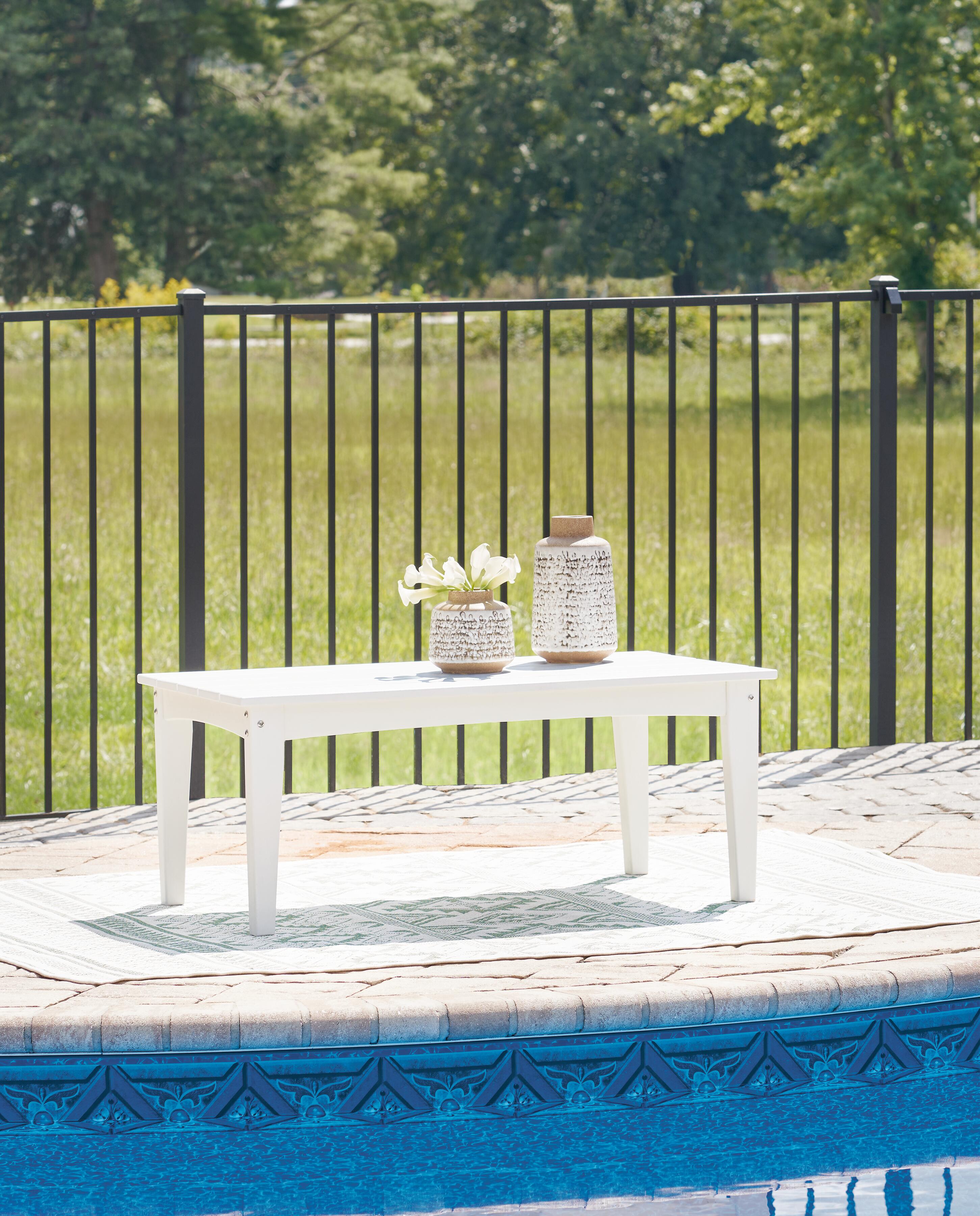 Click here for Hyland Wave Outdoor Coffee Table  White prices