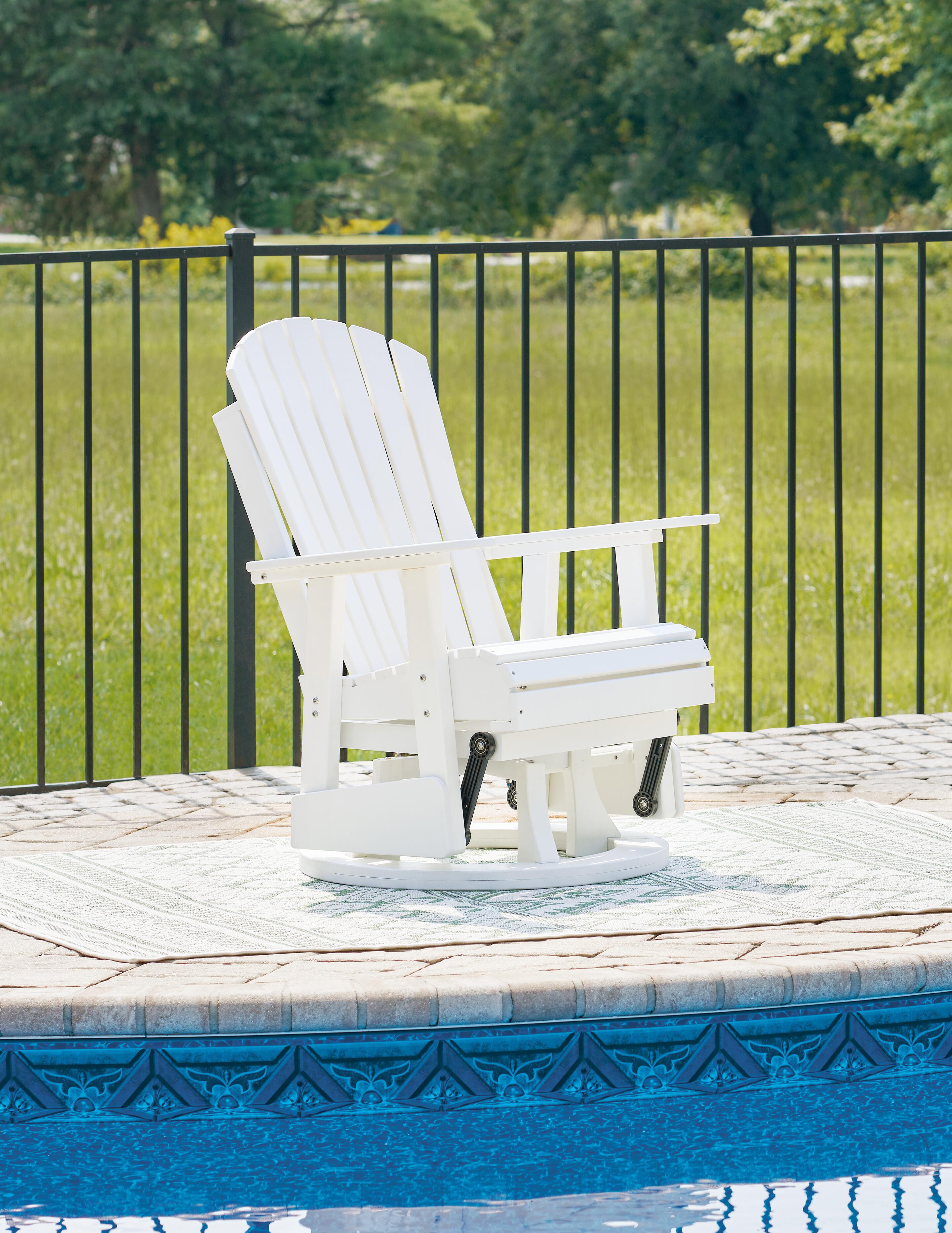 Click here for Hyland Wave Outdoor Swivel Glider Chair  White prices