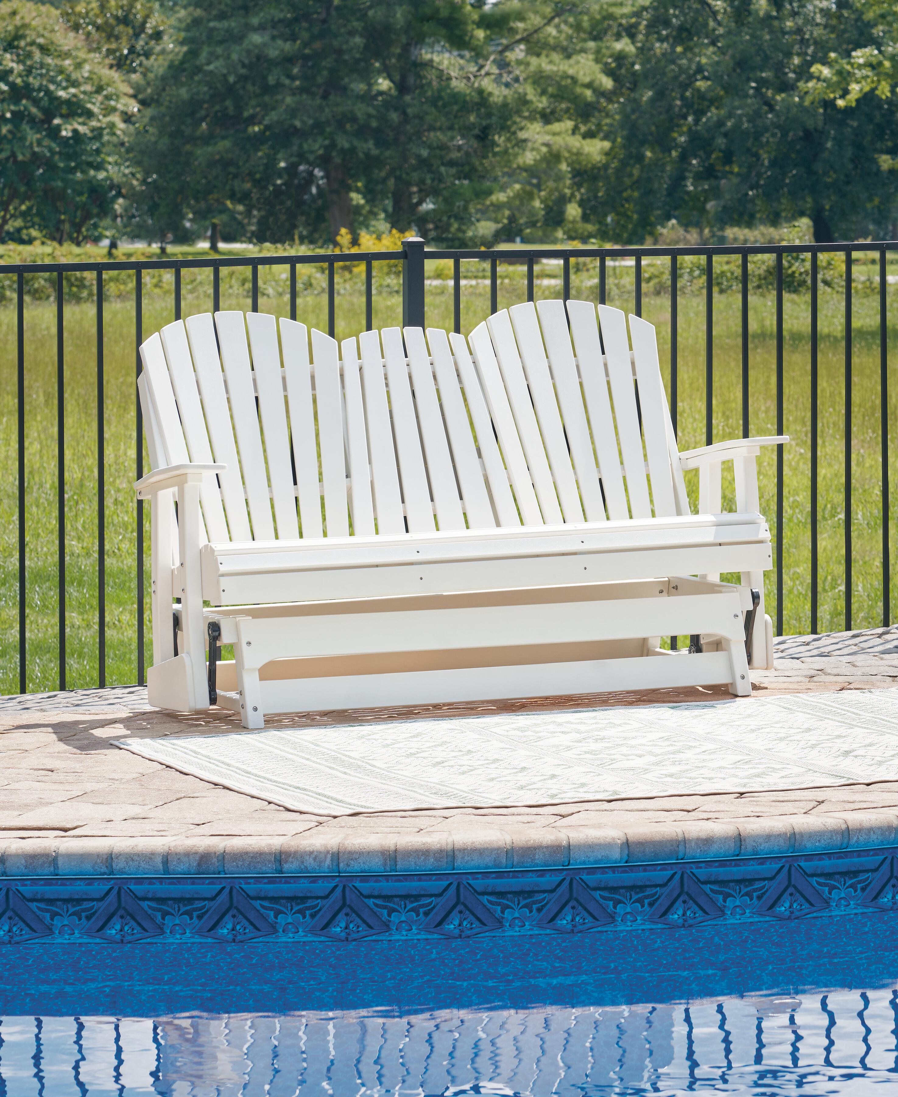 Click here for Hyland Wave Outdoor Glider Loveseat  White prices