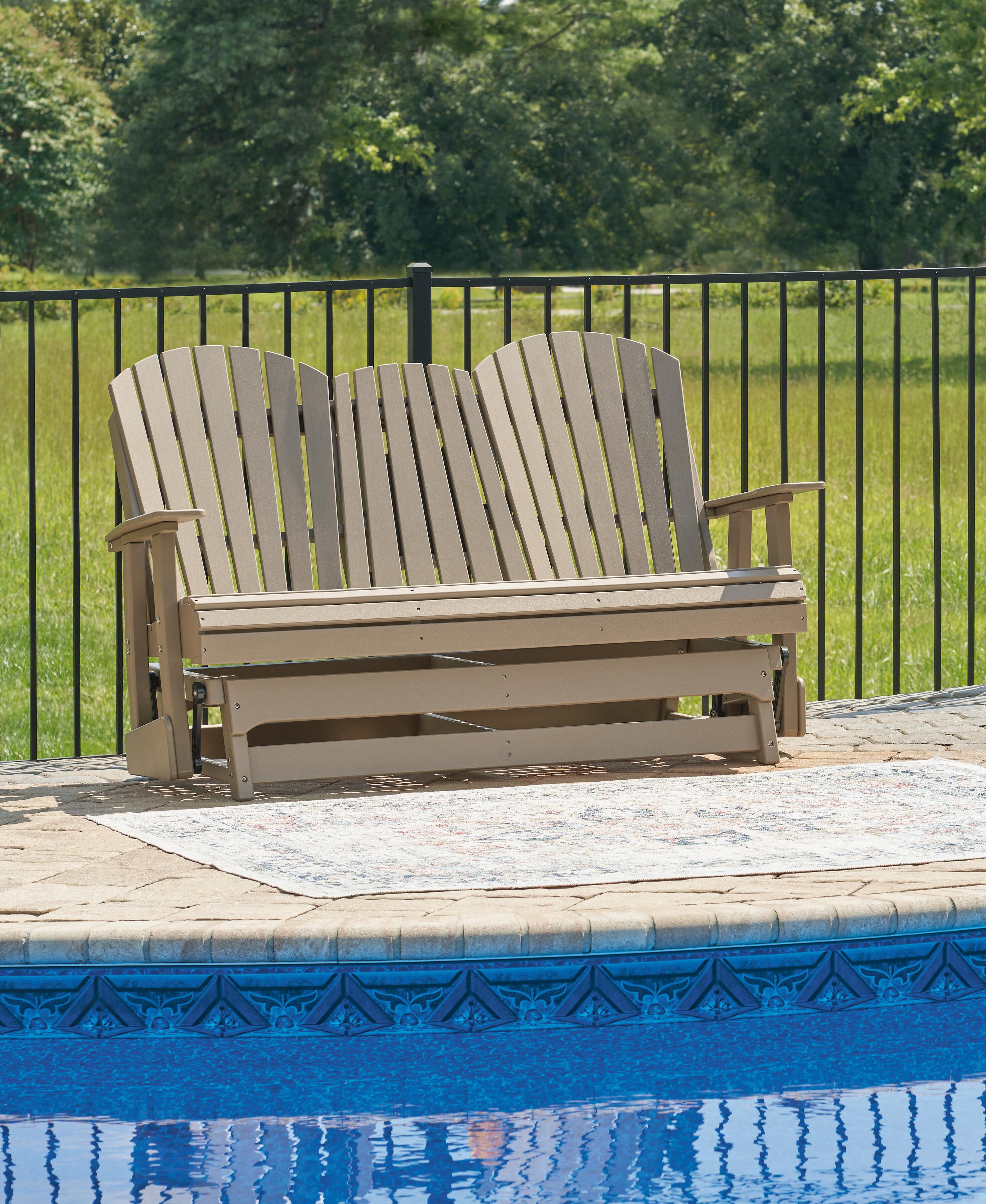Click here for Hyland Wave Outdoor Glider Loveseat  Driftwood prices