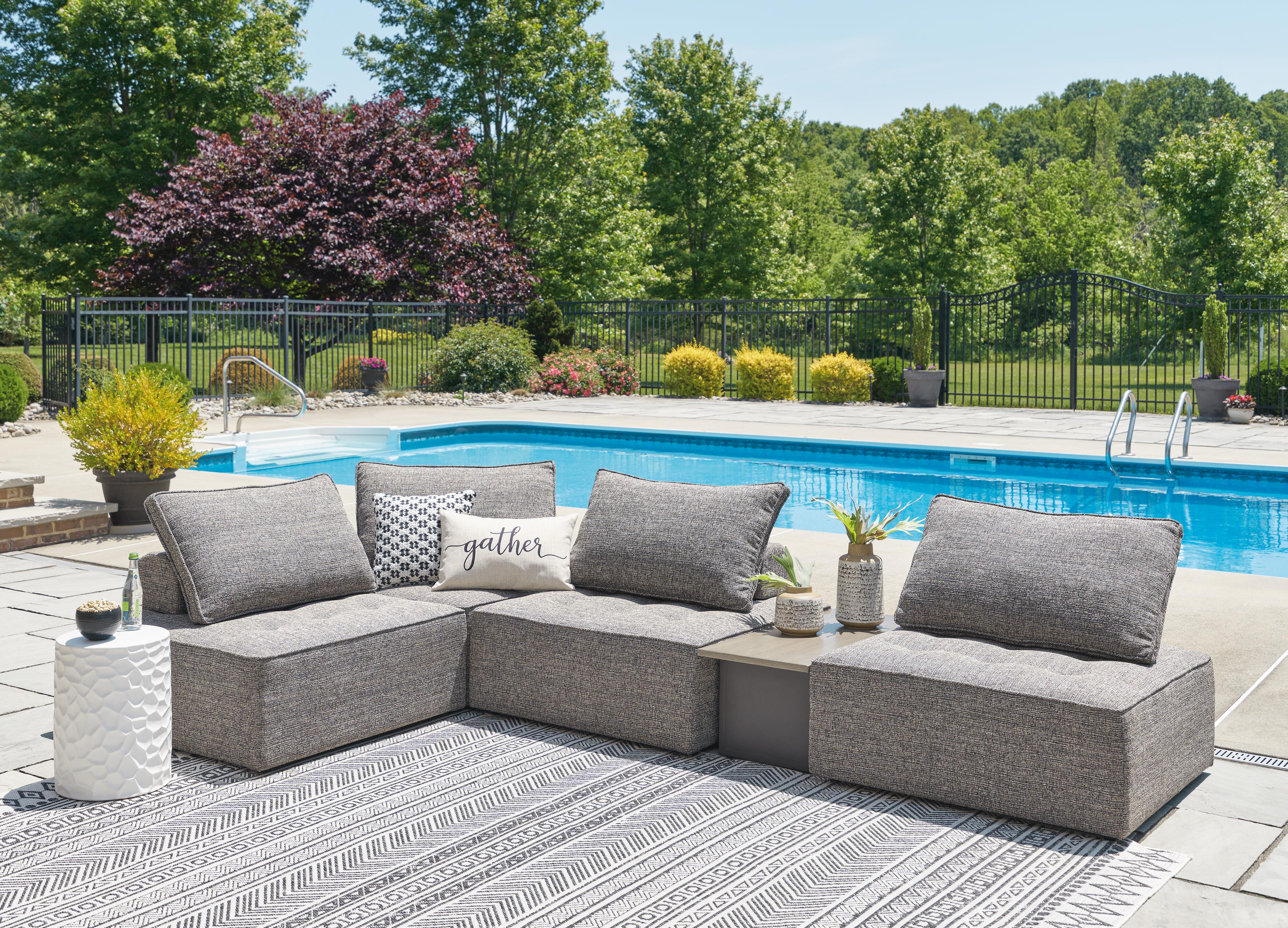 Click here for Bree Zee 5-Piece Outdoor Sectional  Brown prices