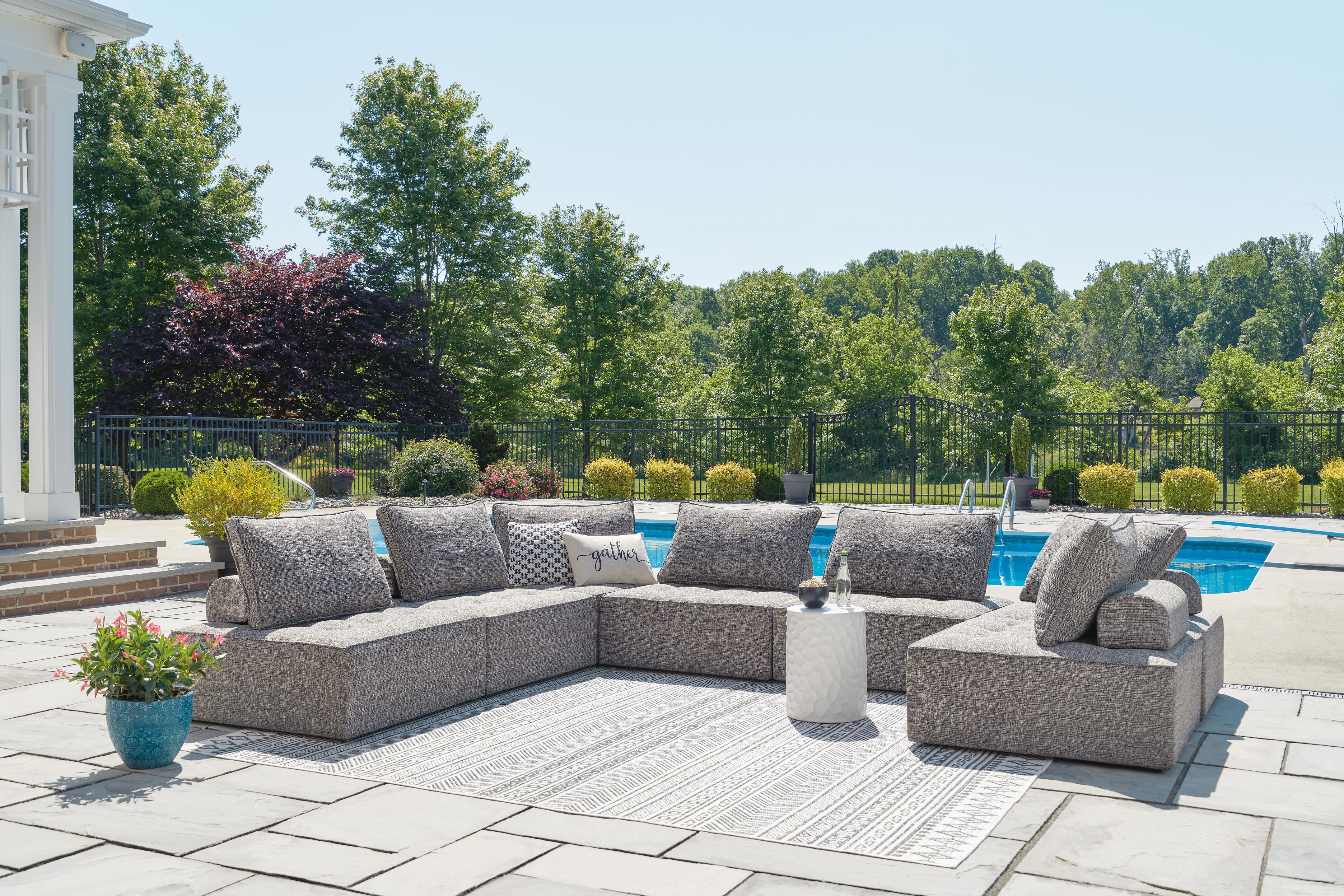 Click here for Bree Zee 7-Piece Outdoor Sectional  Brown prices