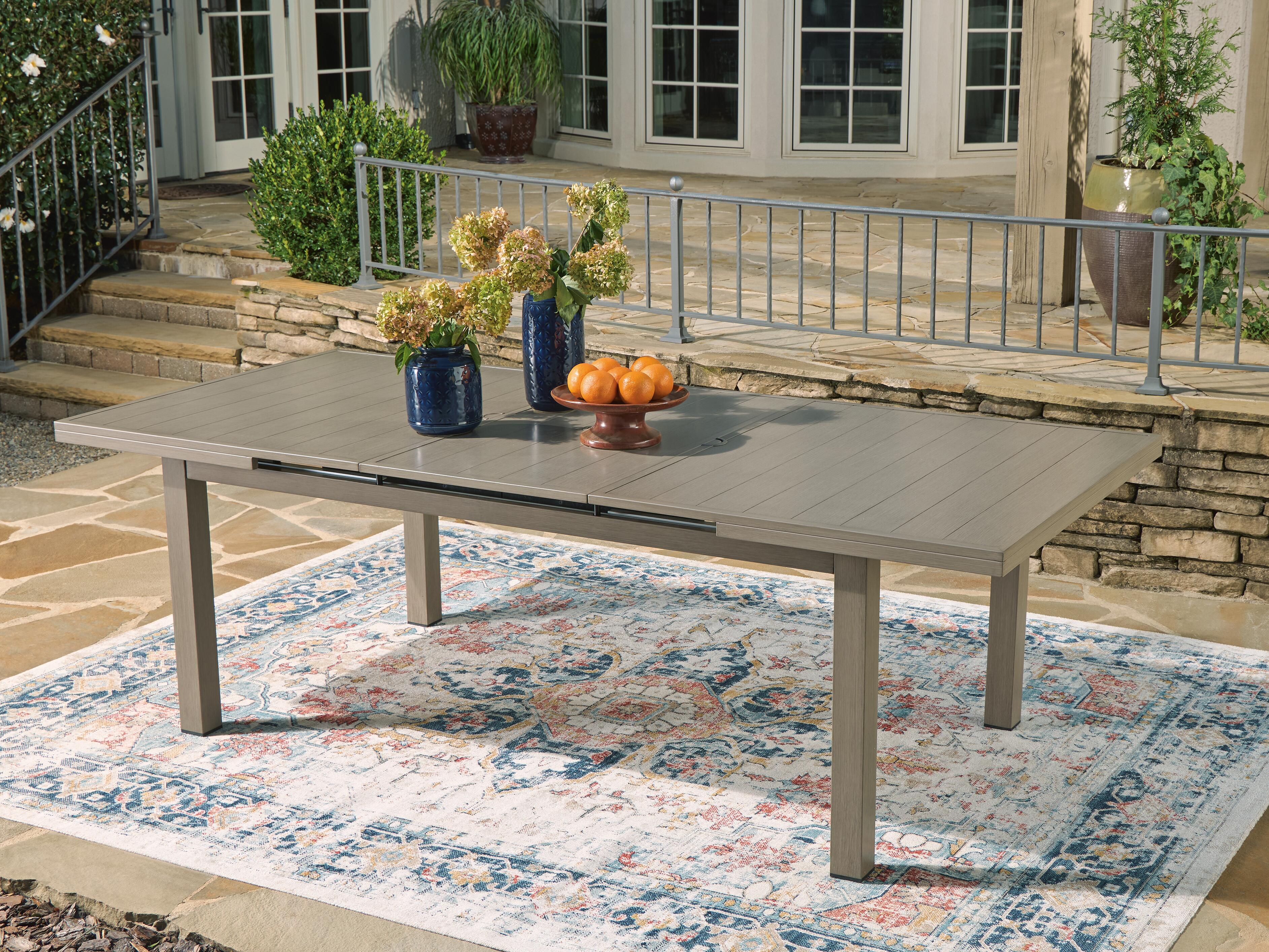 Click here for Beach Front Outdoor Extendable Dining Table  Beige prices