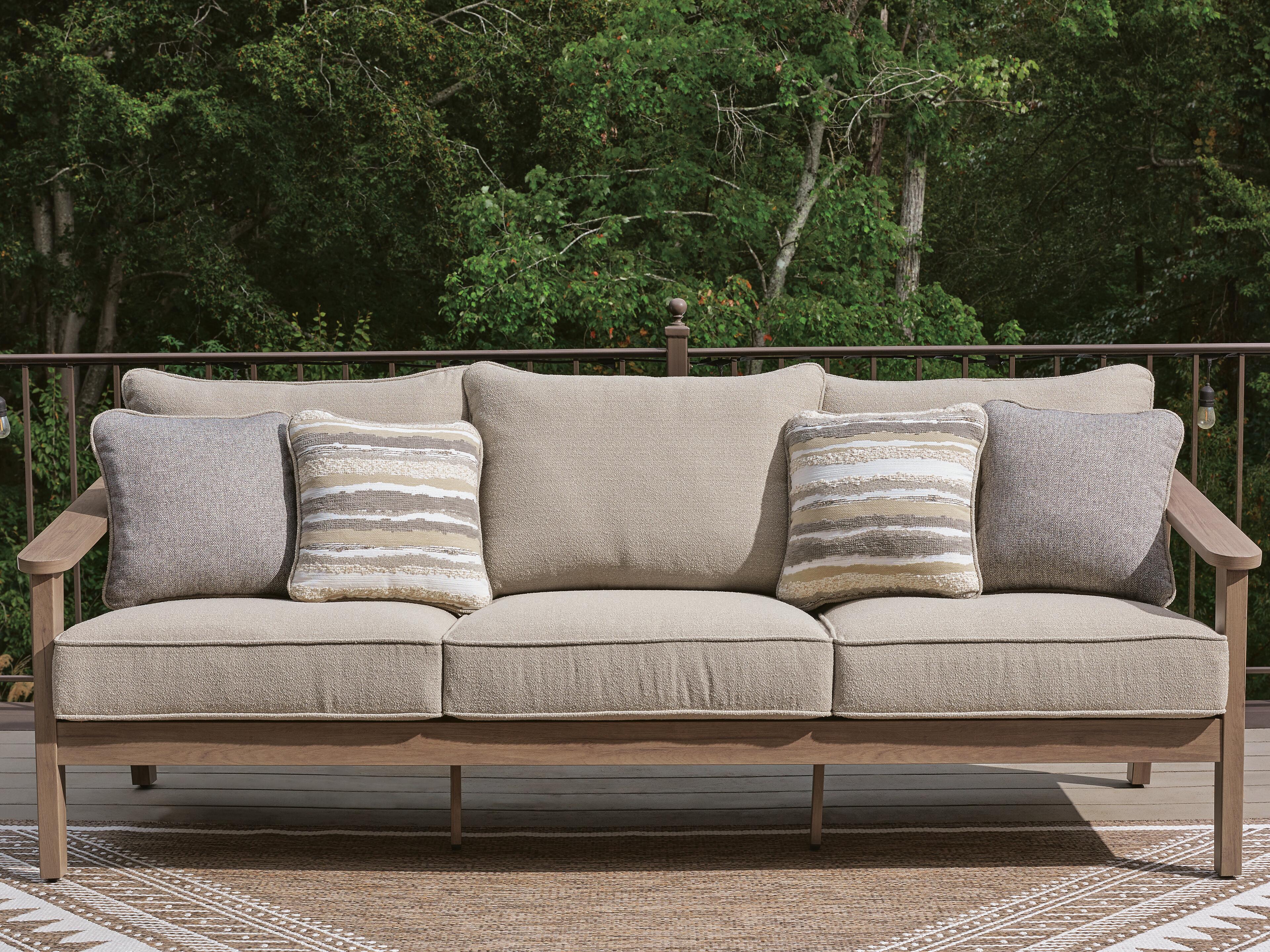 Click here for Francis Beach Outdoor Sofa with Cushion  Natural/G... prices