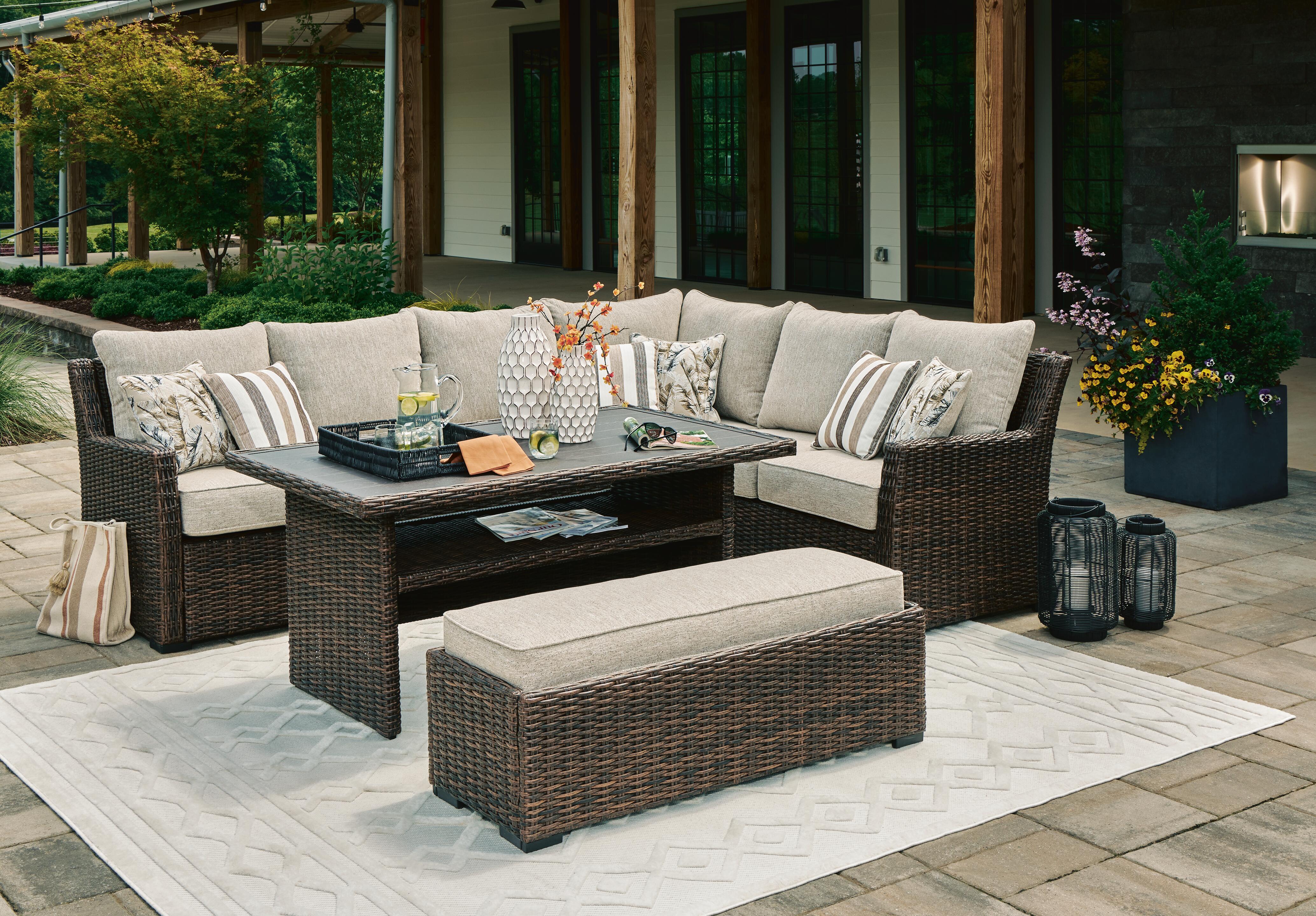 Click here for Brook Ranch Outdoor Sectional Set with Coffee Tabl... prices