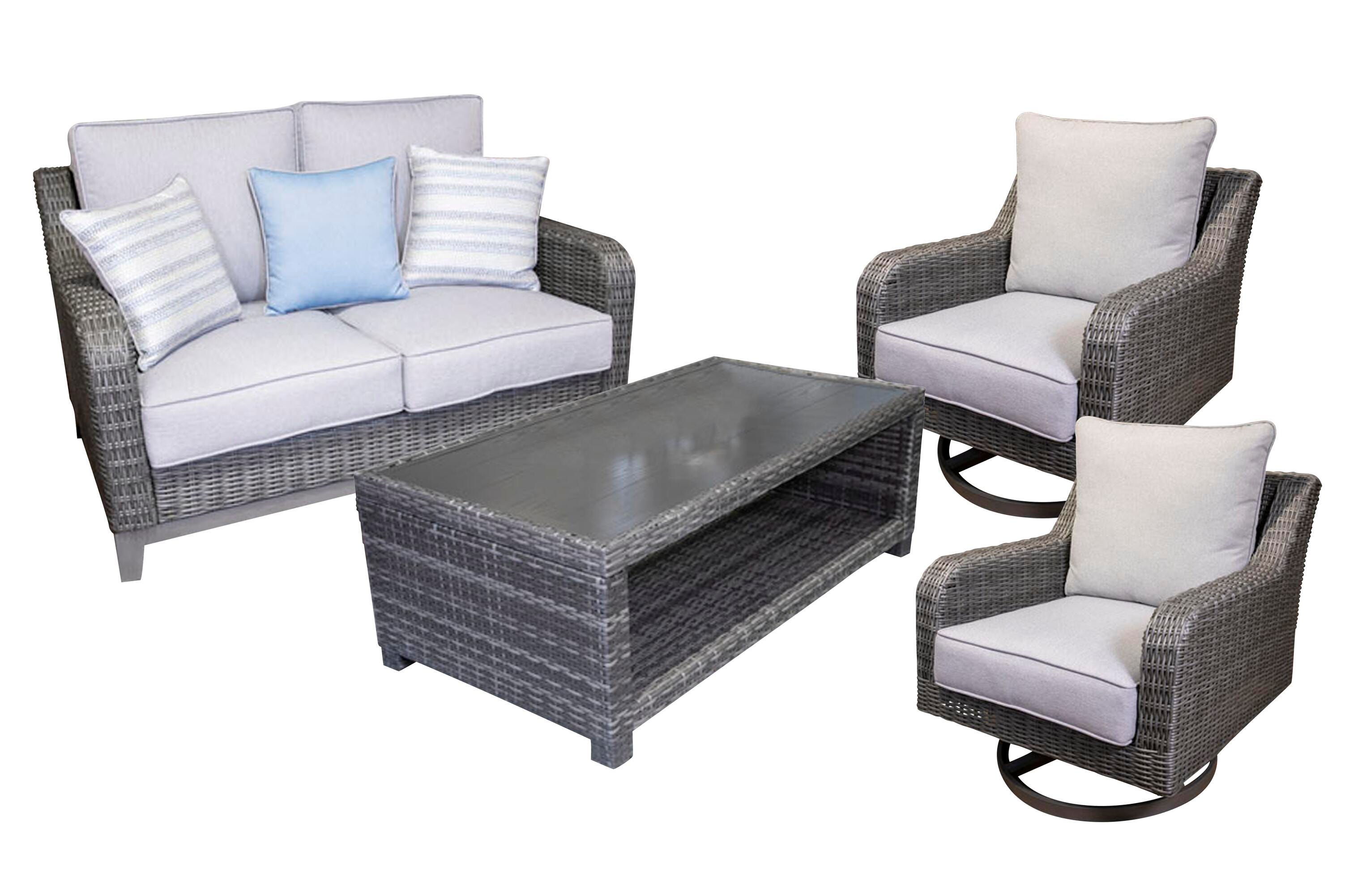Click here for Elite Park Outdoor Loveseat and 2 Lounge Chairs wi... prices
