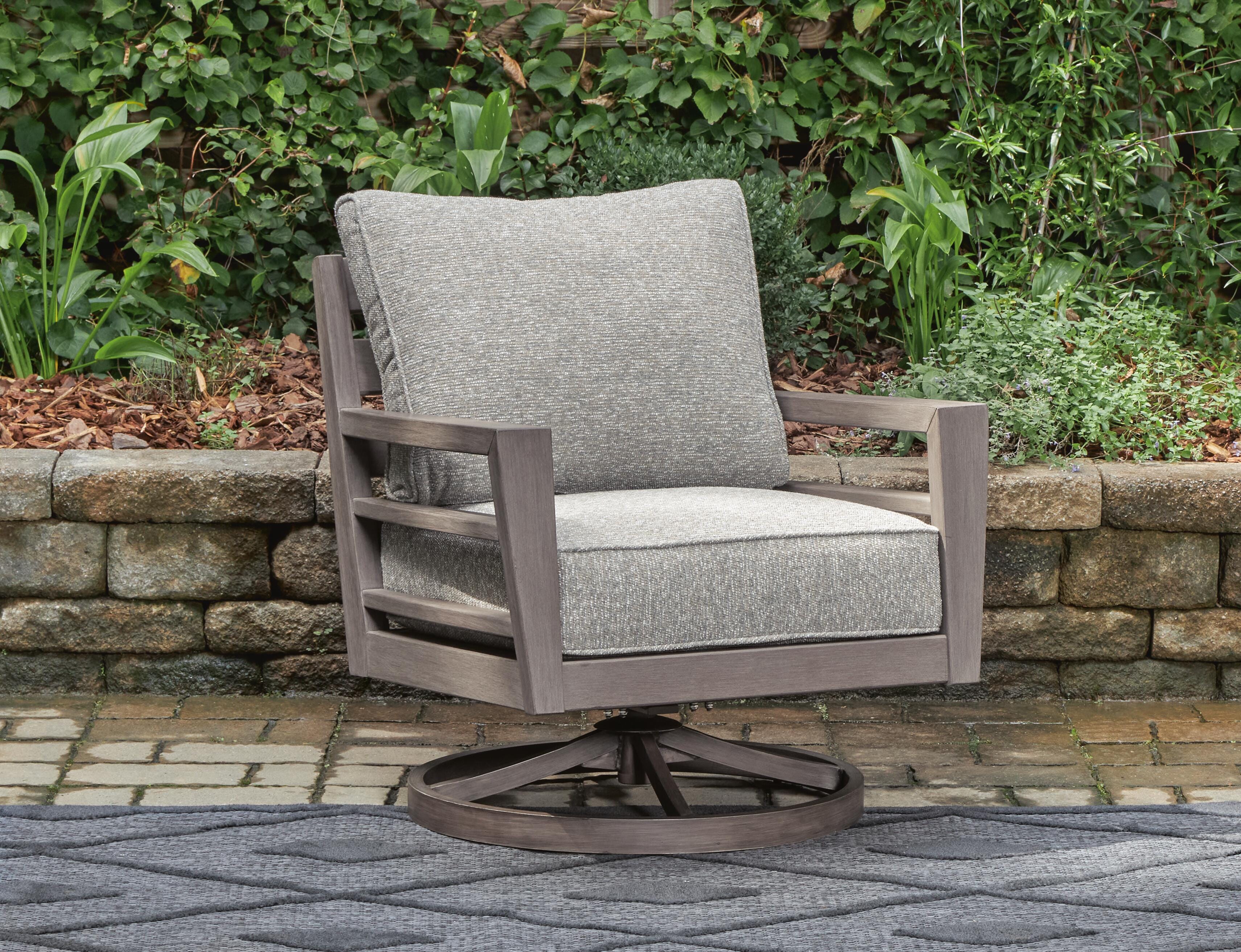 Click here for Hillside Barn Outdoor Swivel Lounge Chair  Gray/Br... prices