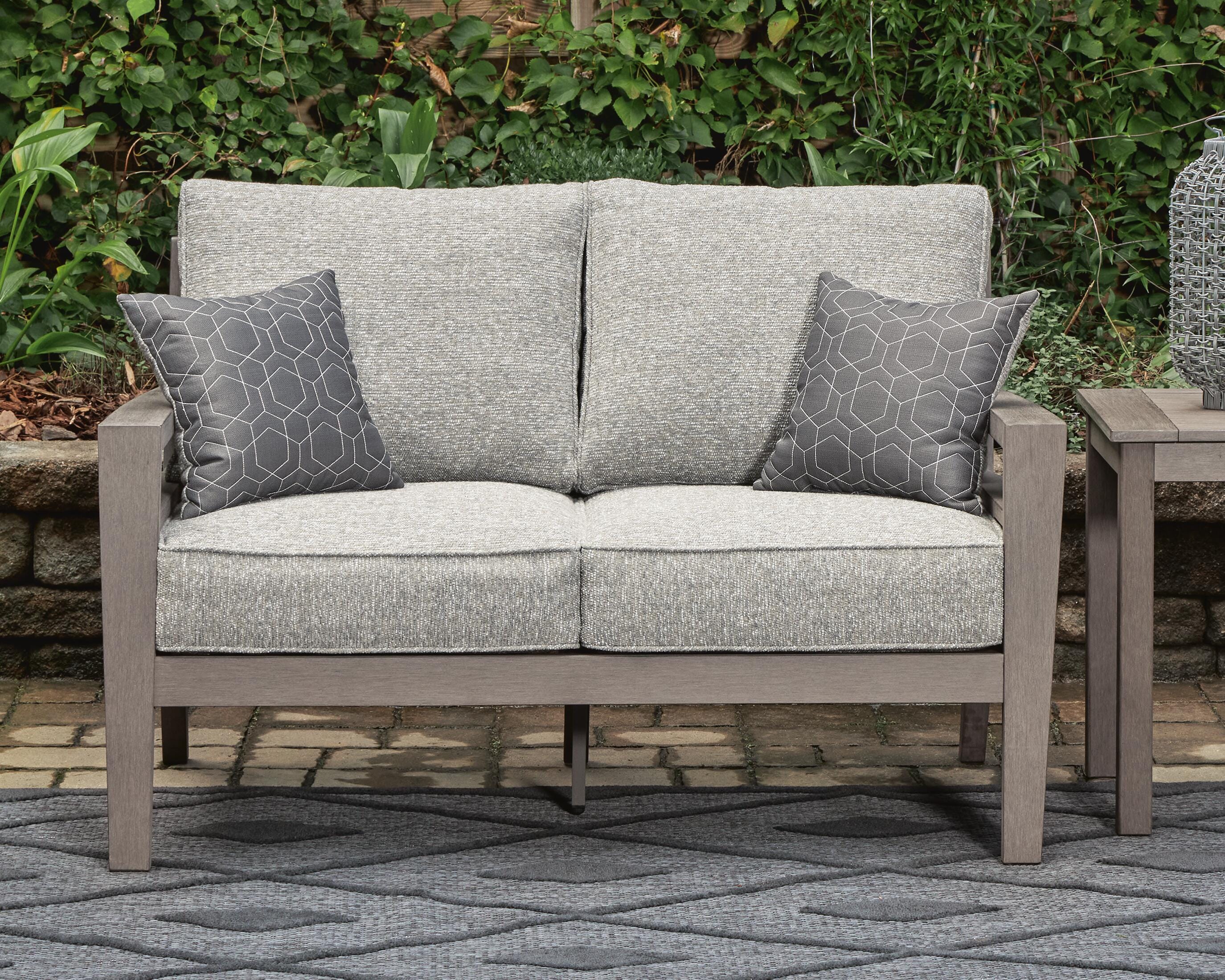 Click here for Hillside Barn Outdoor Loveseat  Gray/Brown prices