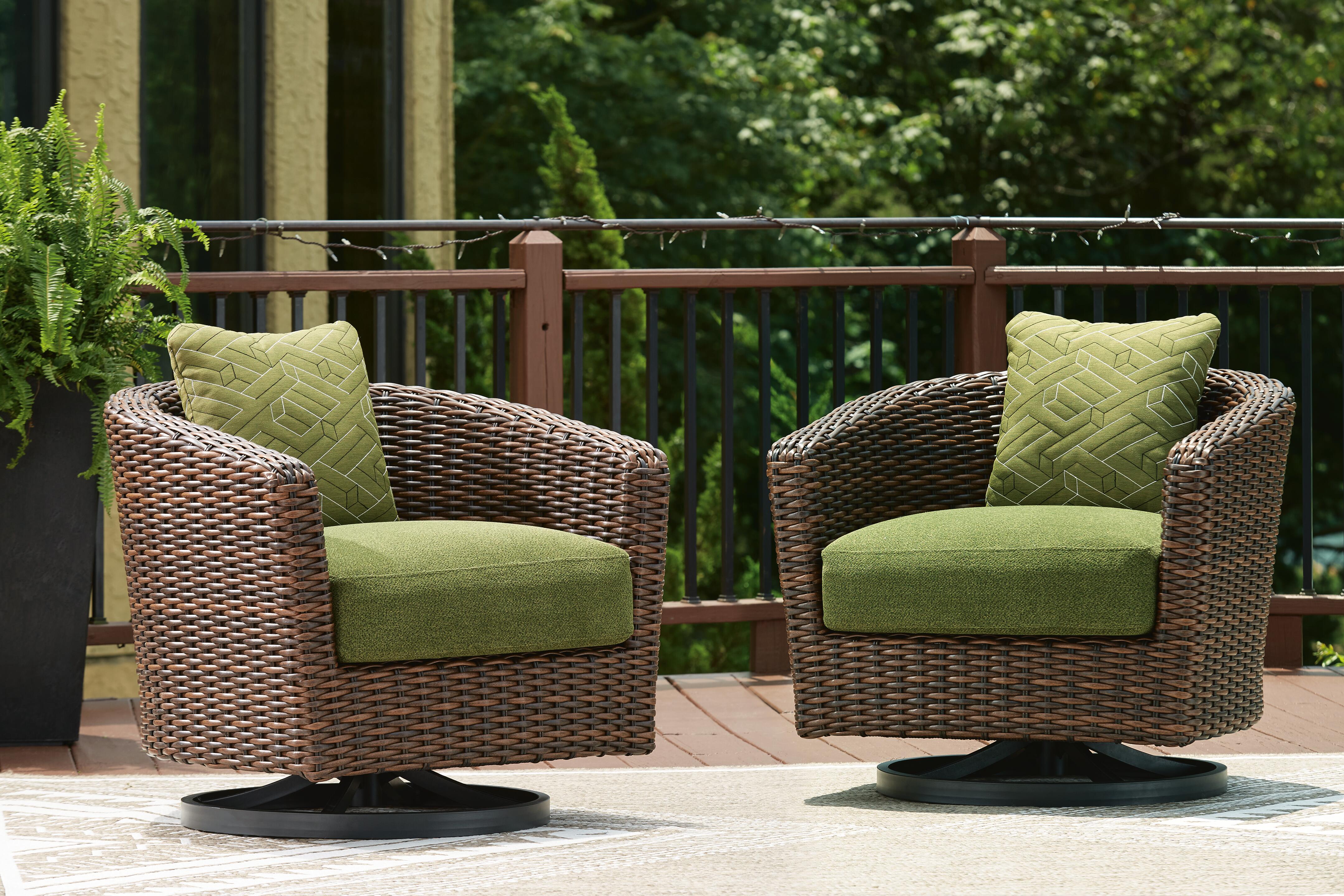 Click here for Horizon Hall Outdoor Swivel Lounge Chair with Cush... prices