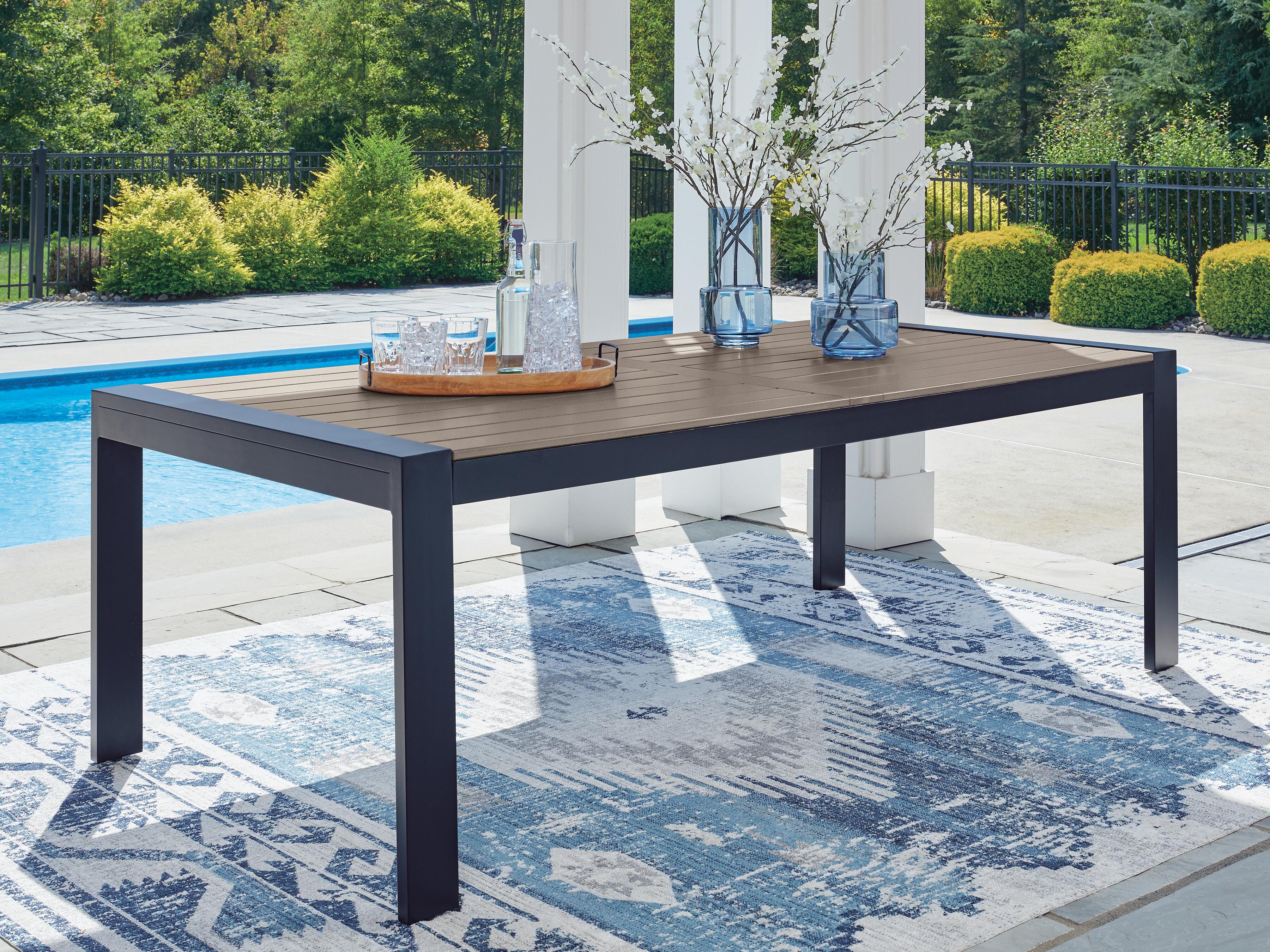 Click here for Mabry Shores Outdoor Dining Table  Navy Blue/Drift... prices