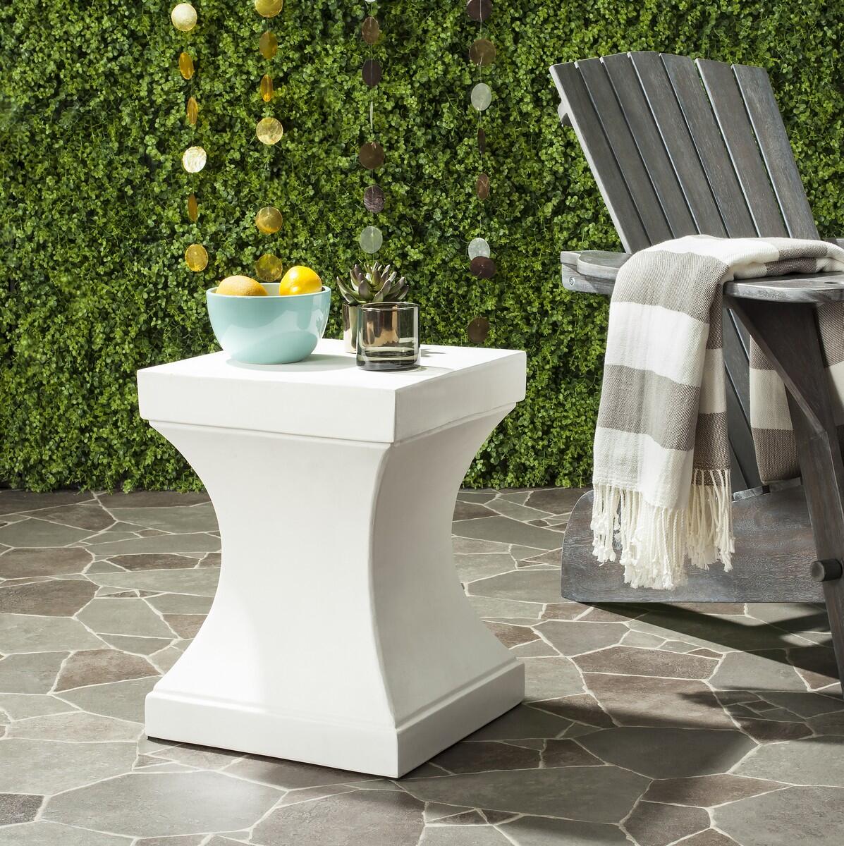 Click here for Curby Indoor/Outdoor Accent Table  White prices