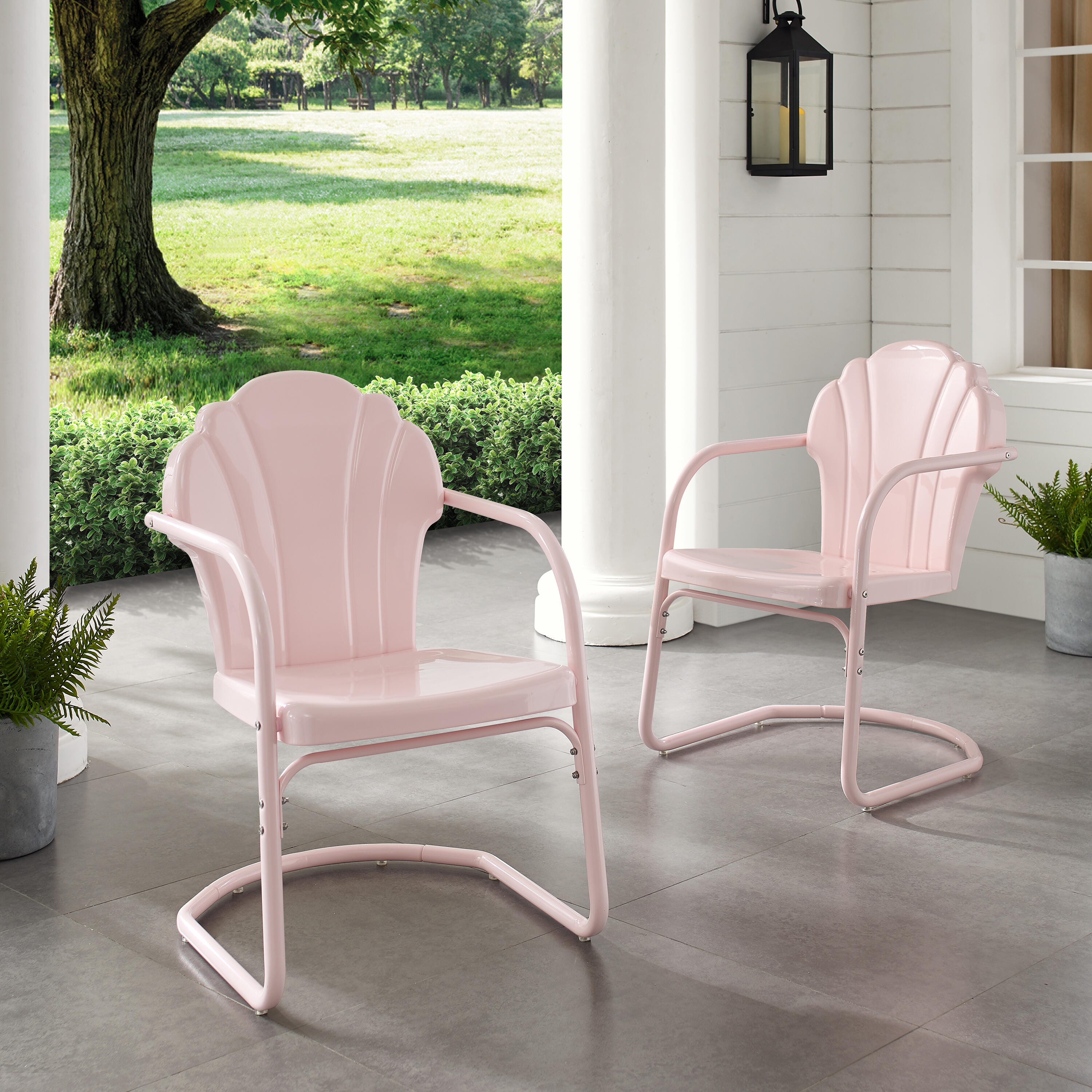 Click here for Crosley Tulip 2-Piece Chair Set   Pink prices