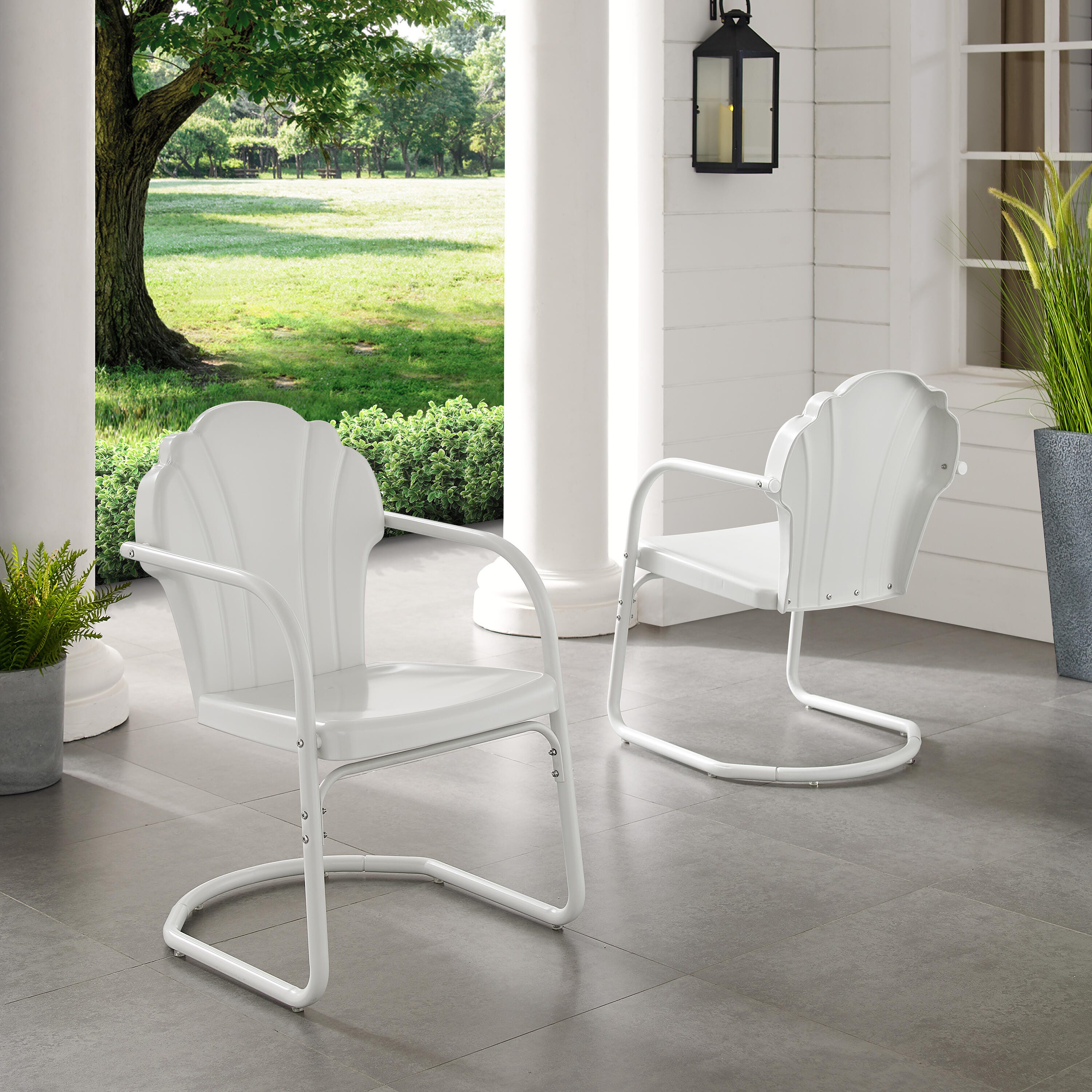 Click here for Crosley Tulip 2-Piece Chair Set   White prices