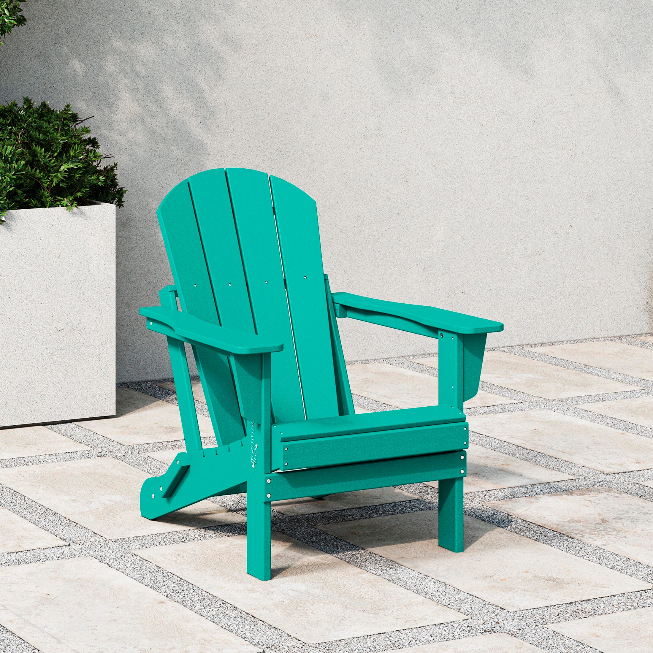 Click here for Outdoor Folding Poly Adirondack Chair  Turquoise prices