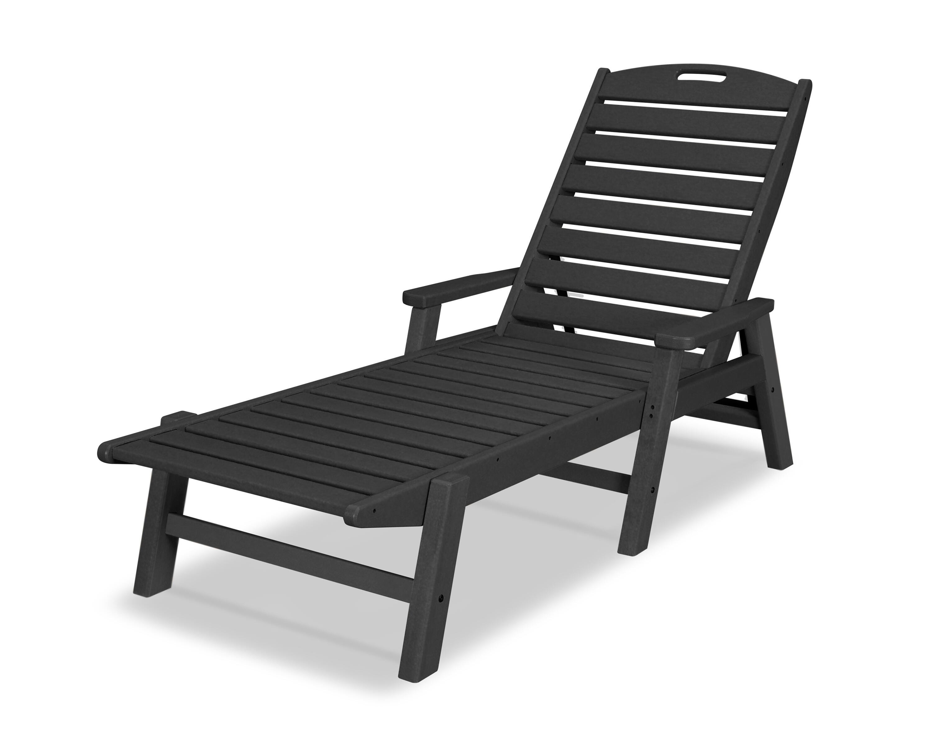 Click here for POLYWOOD® Nautical Outdoor Chaise Lounge  Black prices