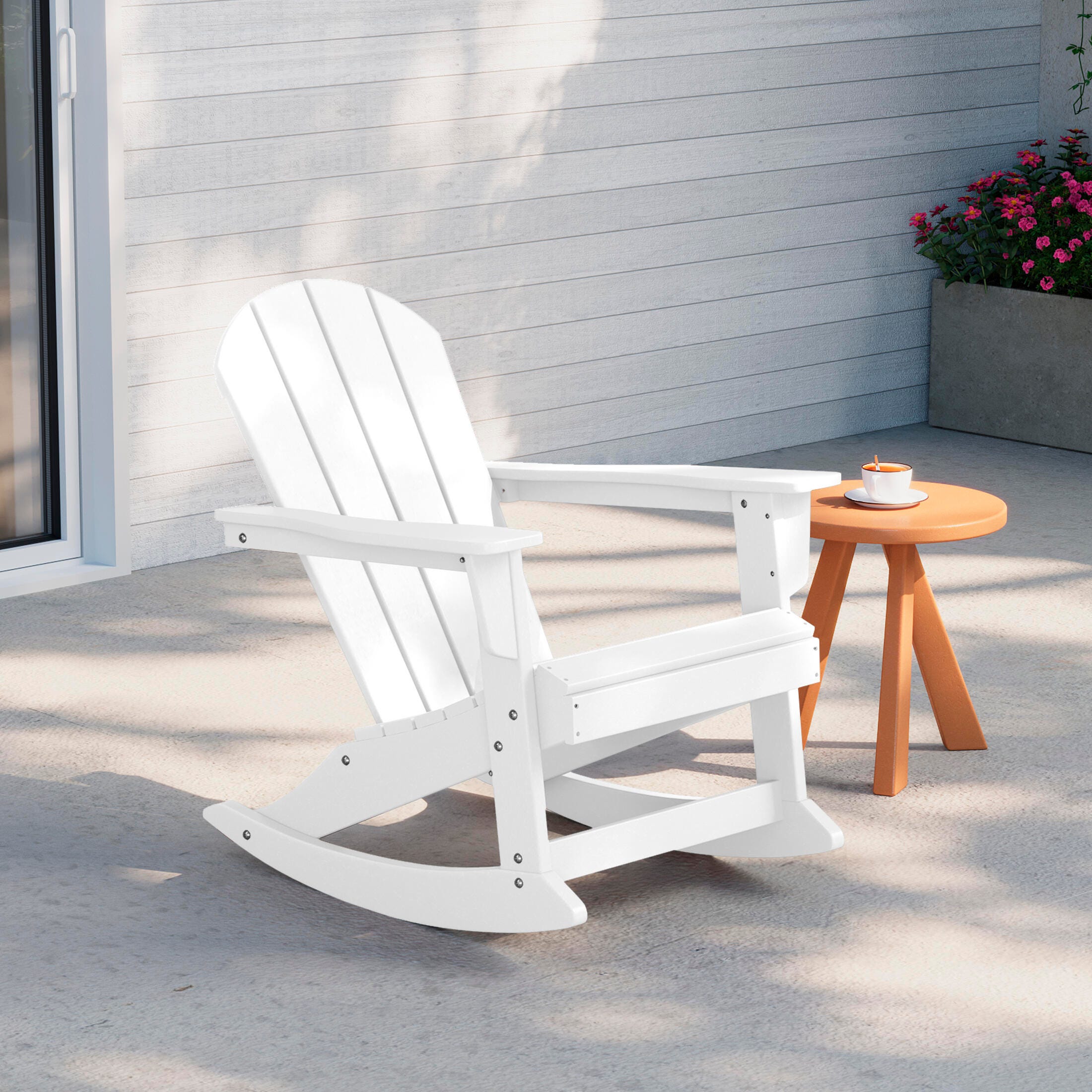 Click here for Venice Outdoor Adirondack Rocking Chair  White prices