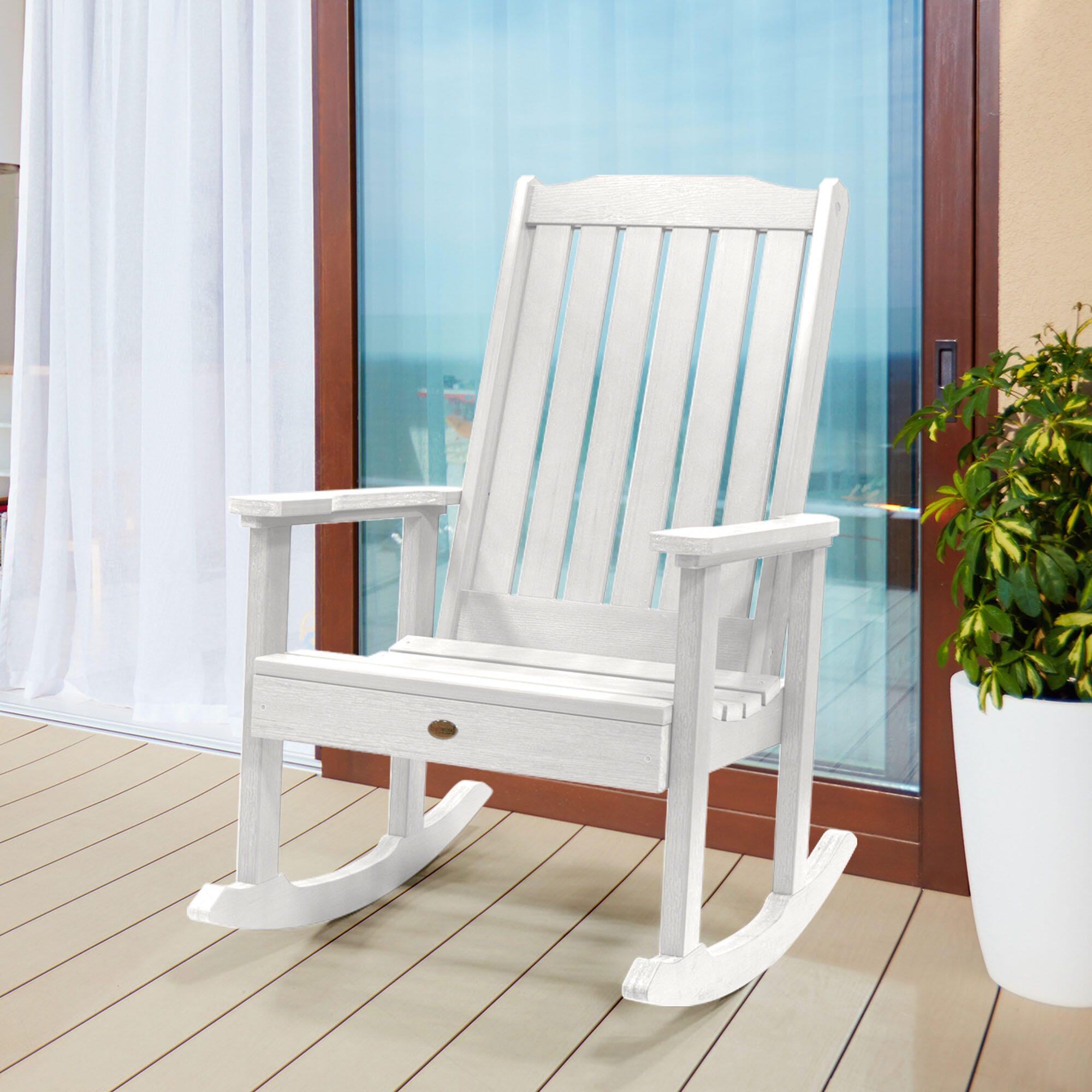 Click here for Highwood® Lehigh Outdoor Rocking Chair   White prices